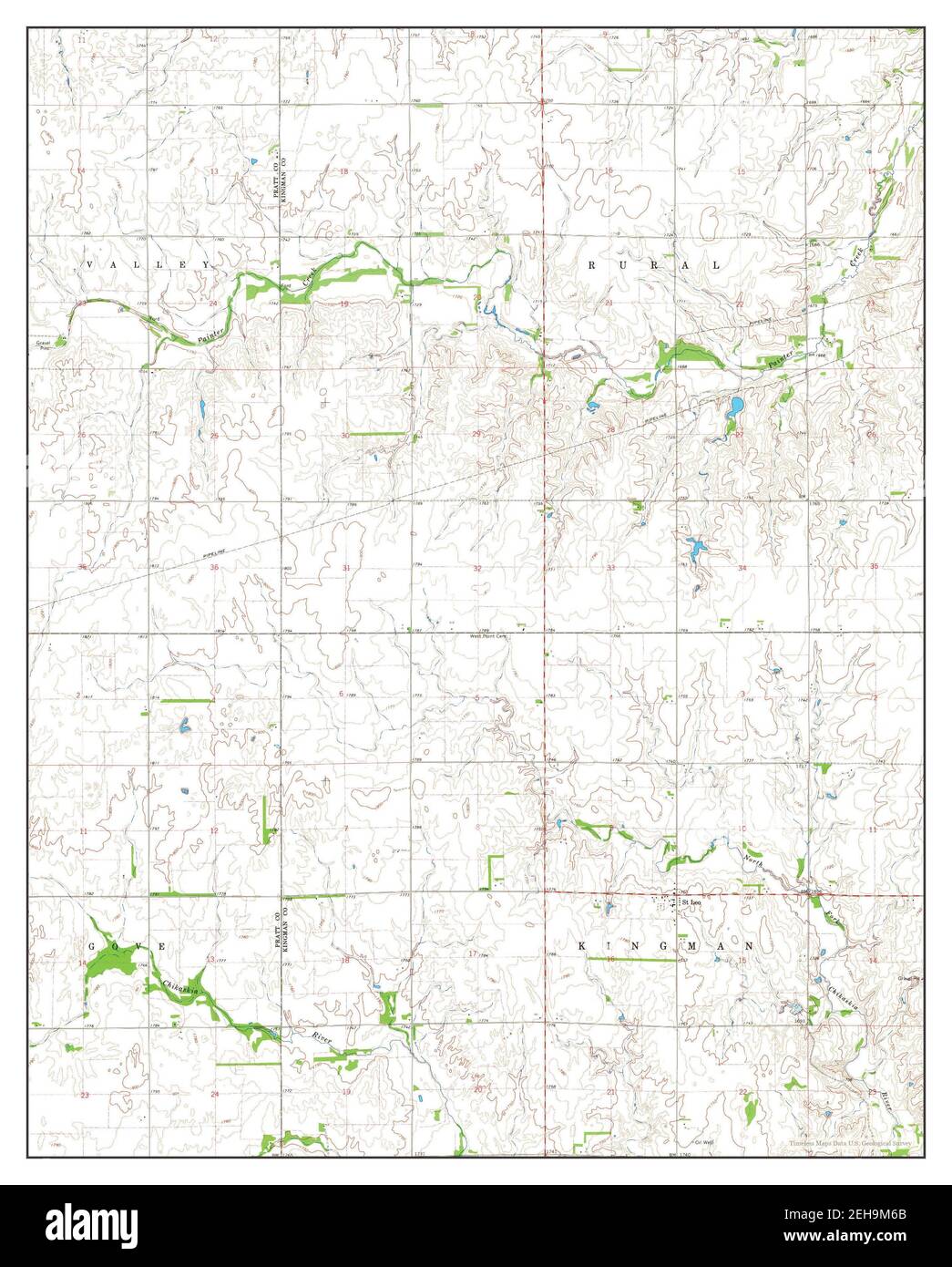 St Leo, Kansas, map 1966, 1:24000, United States of America by Timeless ...