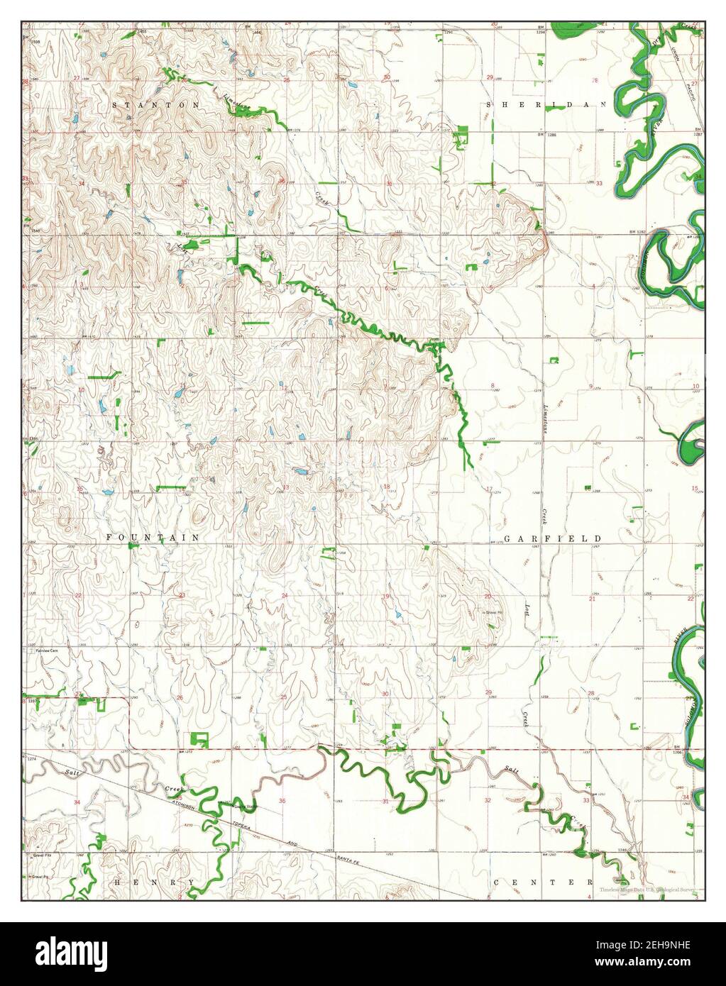 Tescott NE, Kansas, map 1961, 1:24000, United States of America by ...