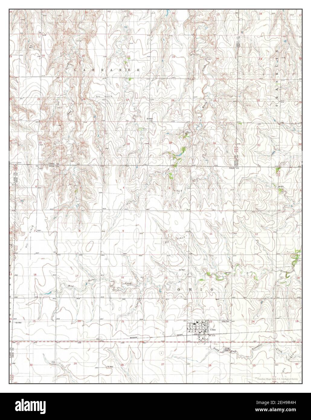 Utica, Kansas, map 1981, 1:24000, United States of America by Timeless ...