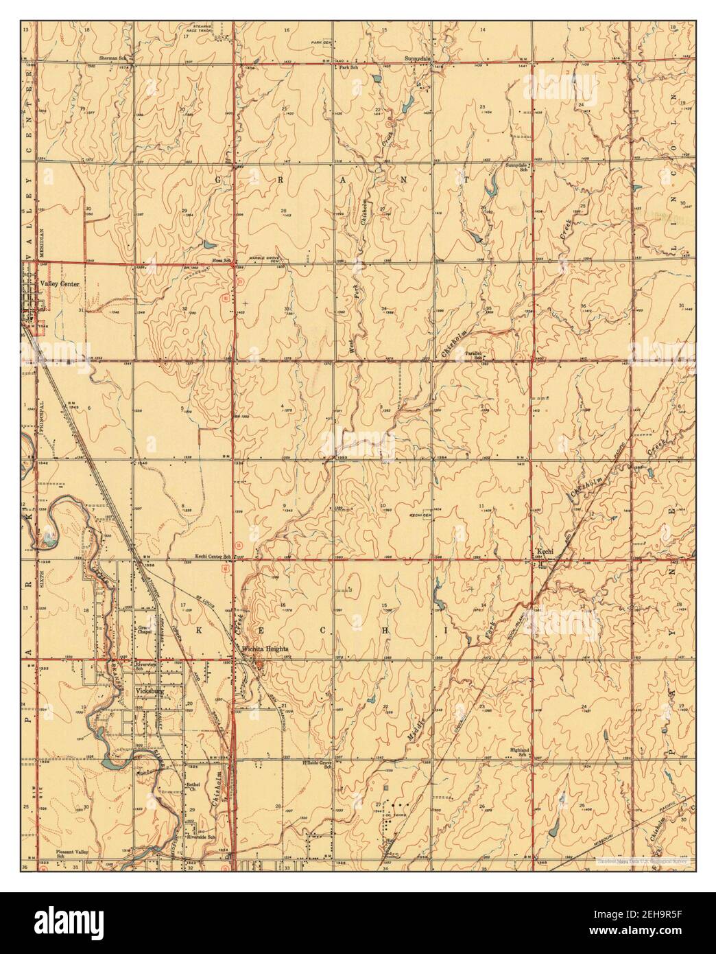 Valley Center, Kansas, map 1941, 1:31680, United States of America by ...