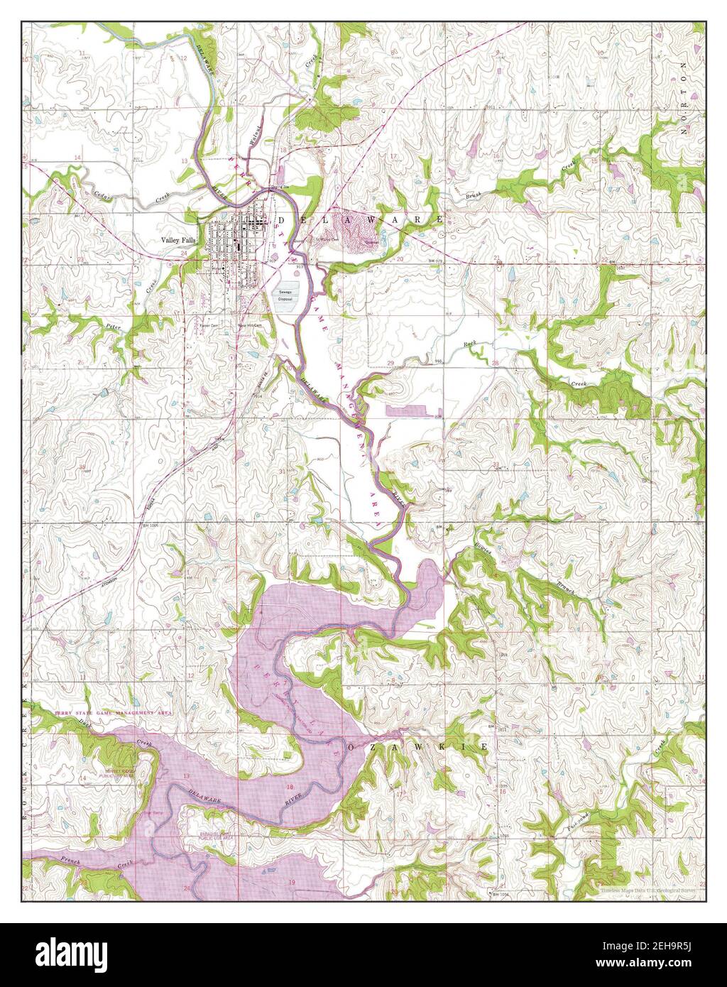 Valley Falls, Kansas, map 1959, 1:24000, United States of America by ...