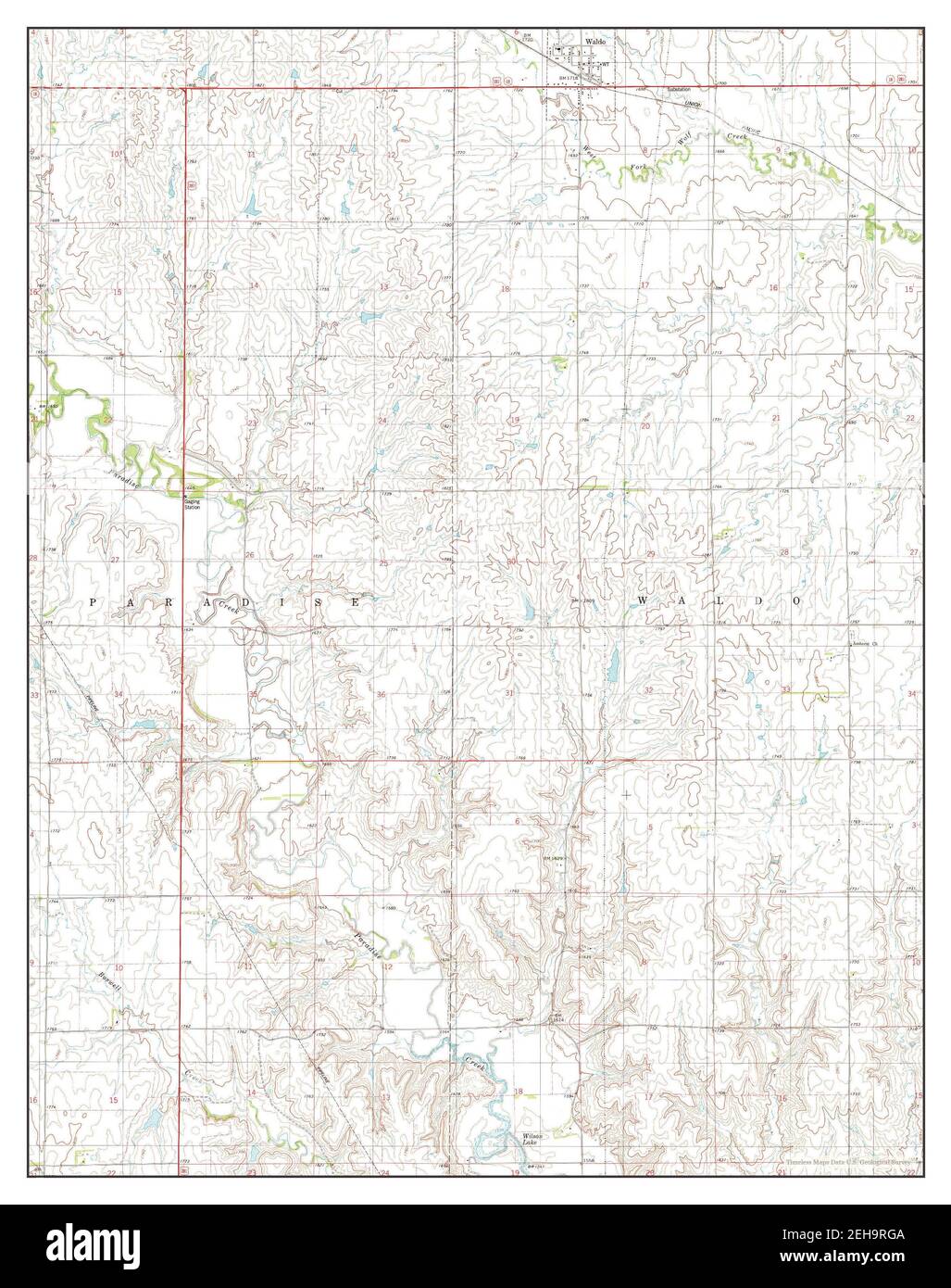 Waldo, Kansas, map 1978, 1:24000, United States of America by Timeless ...