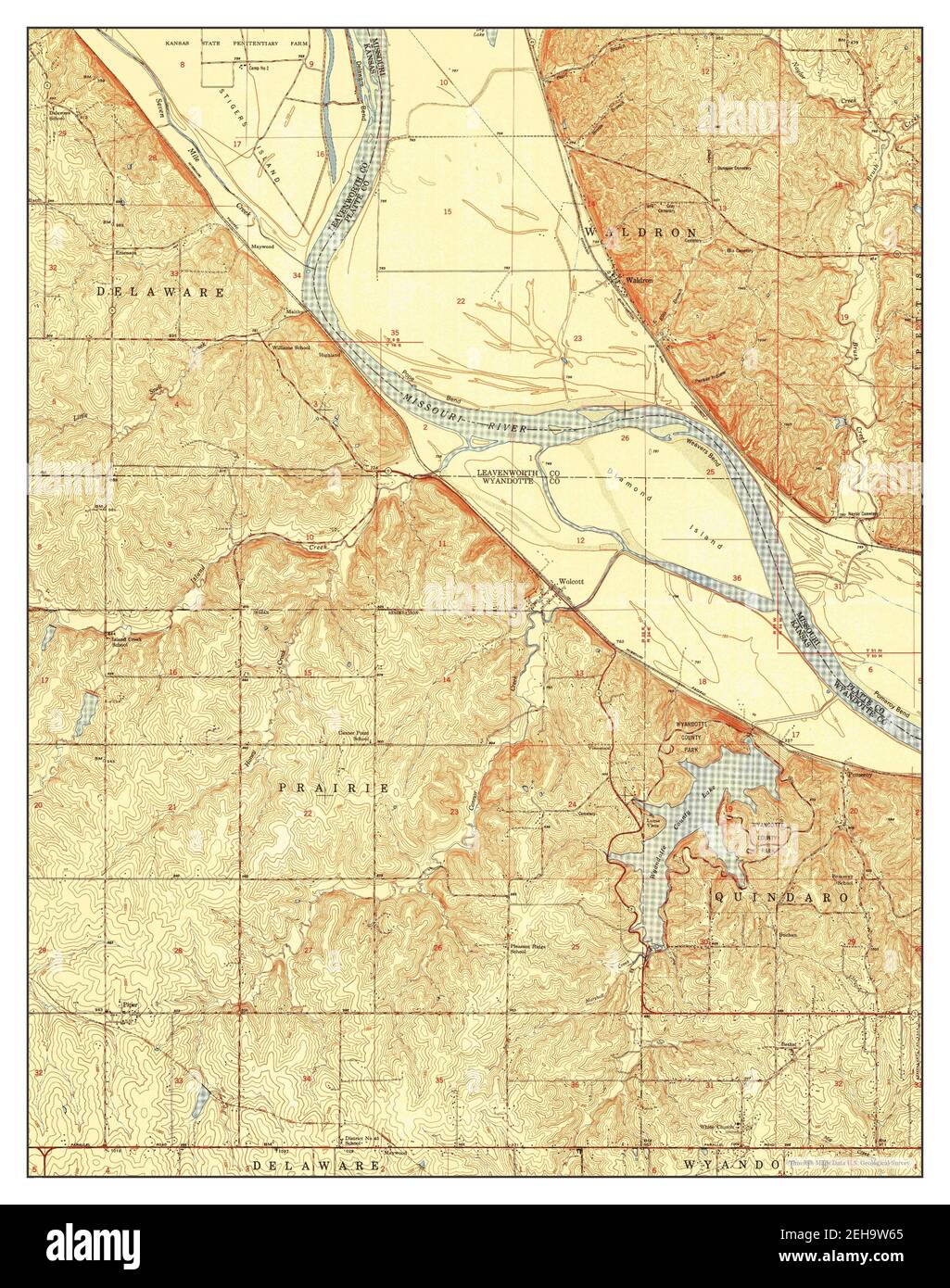 Wolcott, Kansas, map 1951, 1:24000, United States of America by ...
