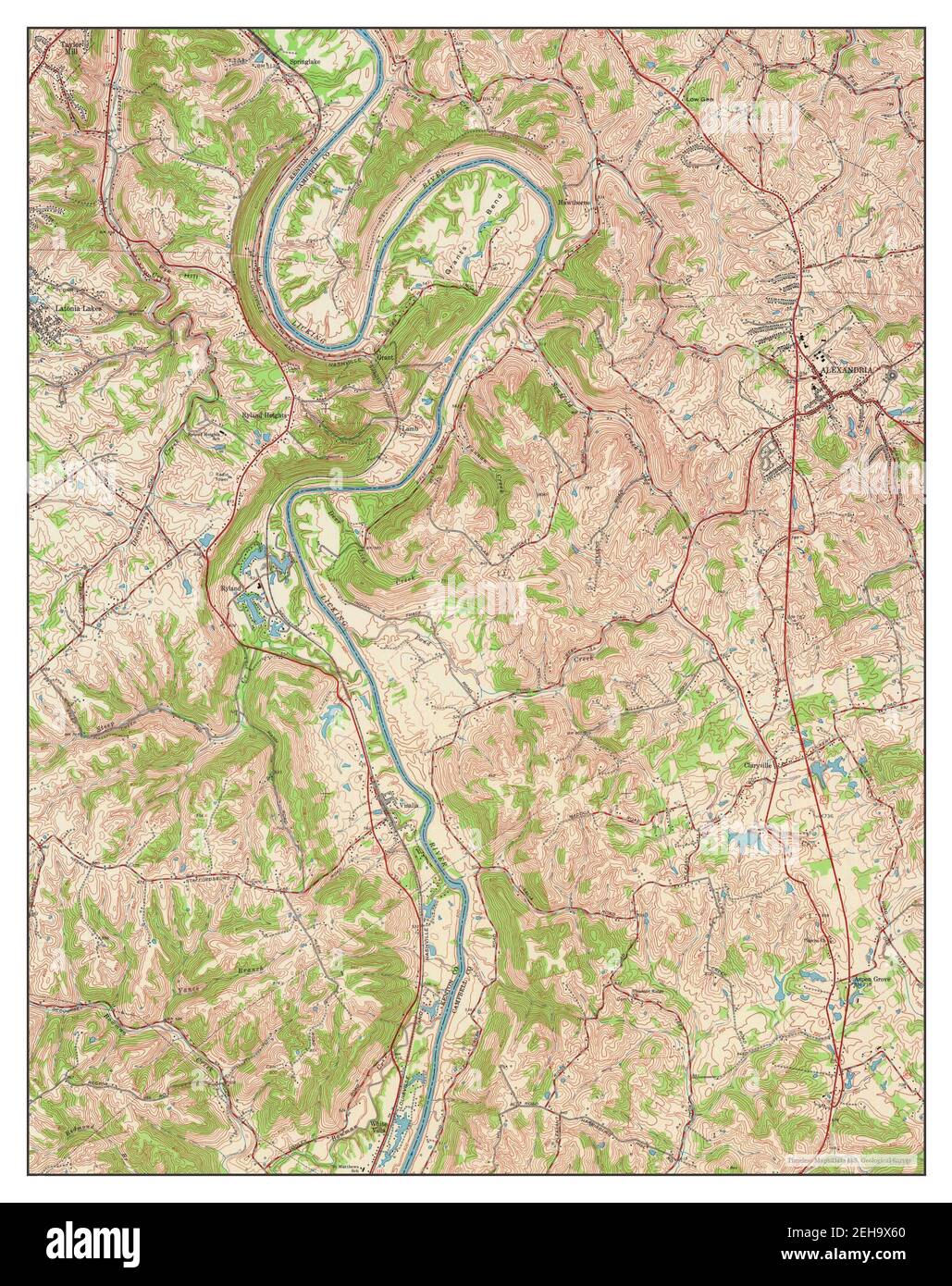 Alexandria, Kentucky, map 1961, 1:24000, United States of America by ...