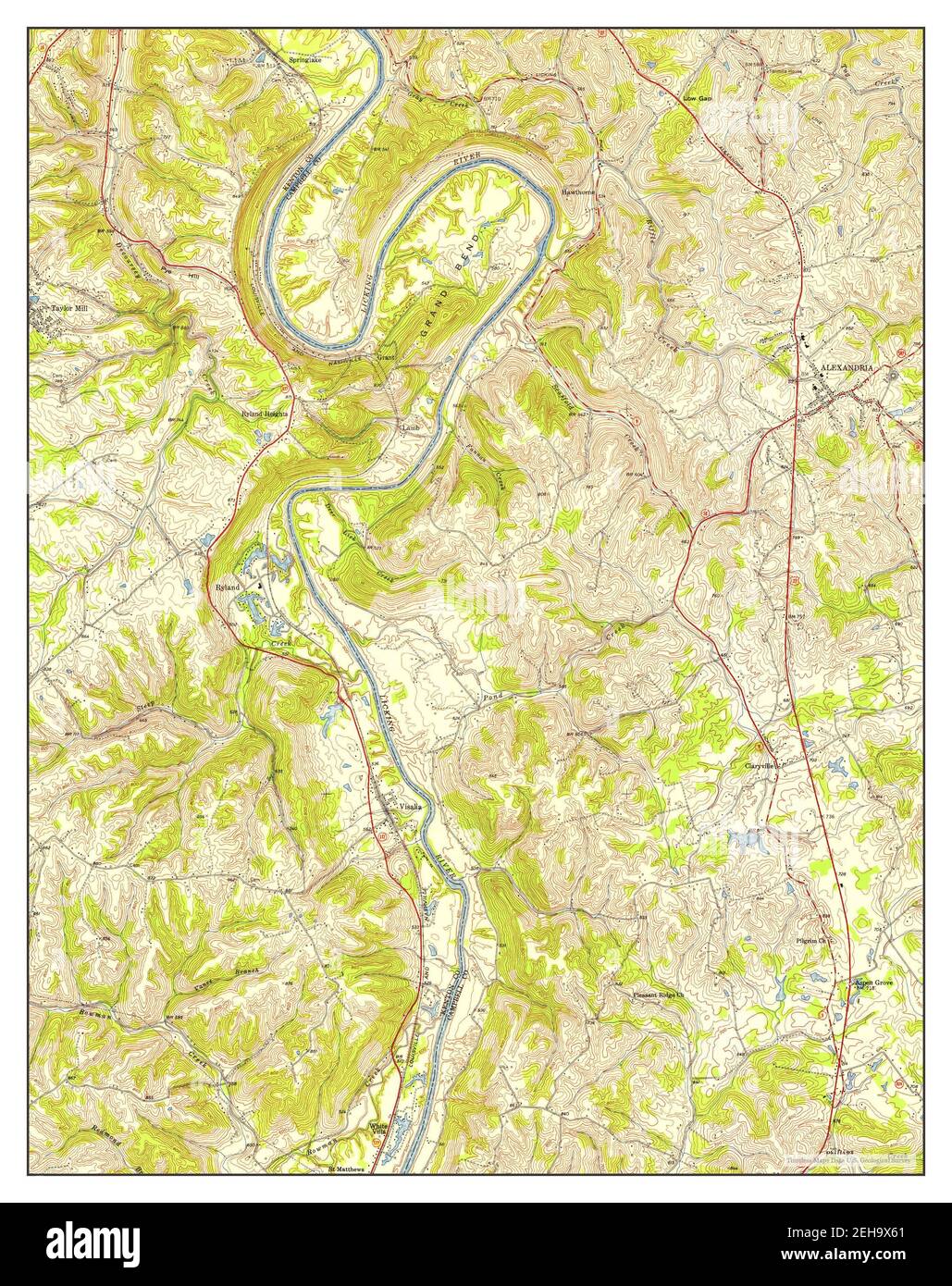 Alexandria, Kentucky, map 1953, 1:24000, United States of America by ...
