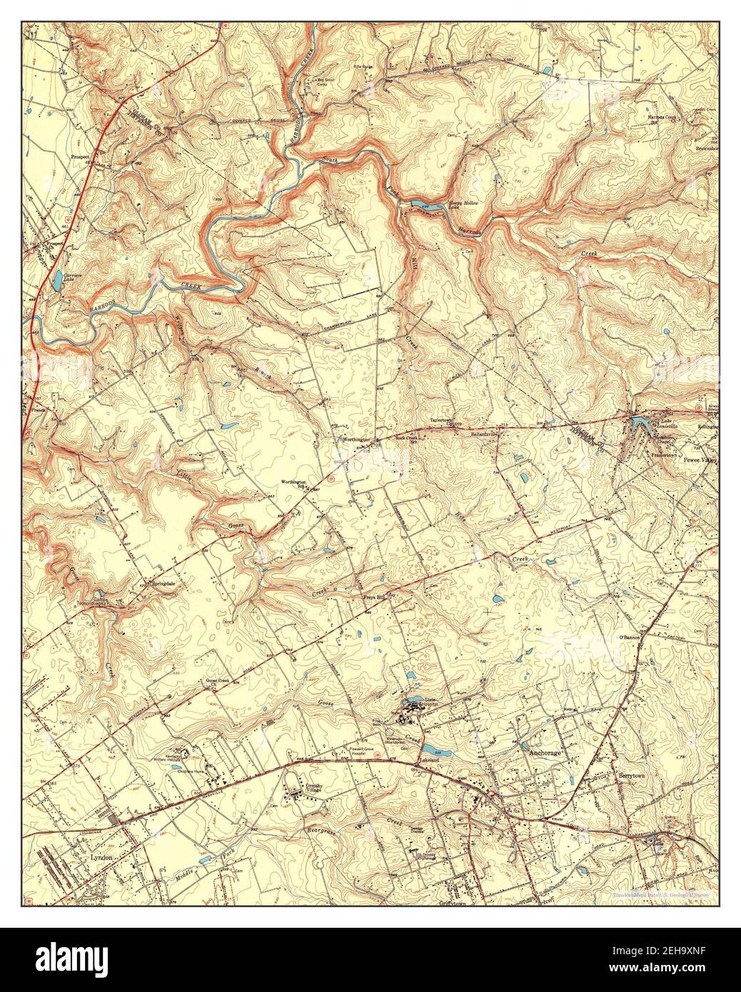 Anchorage, Kentucky, map 1951, 1:24000, United States of America by ...