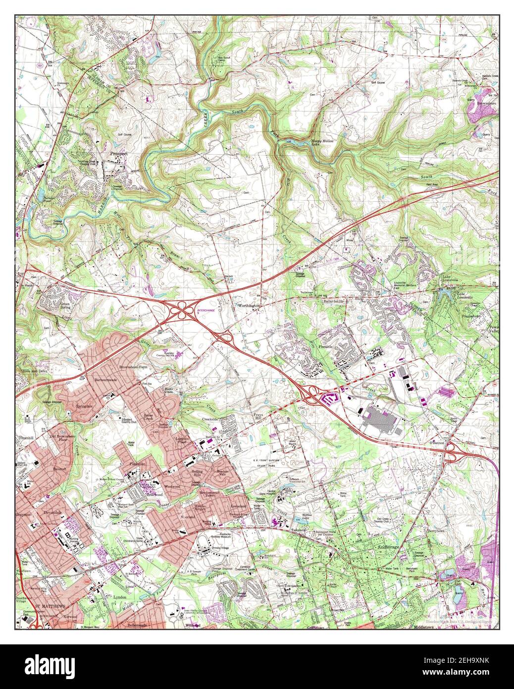 Anchorage, Kentucky, map 1981, 1:24000, United States of America by ...