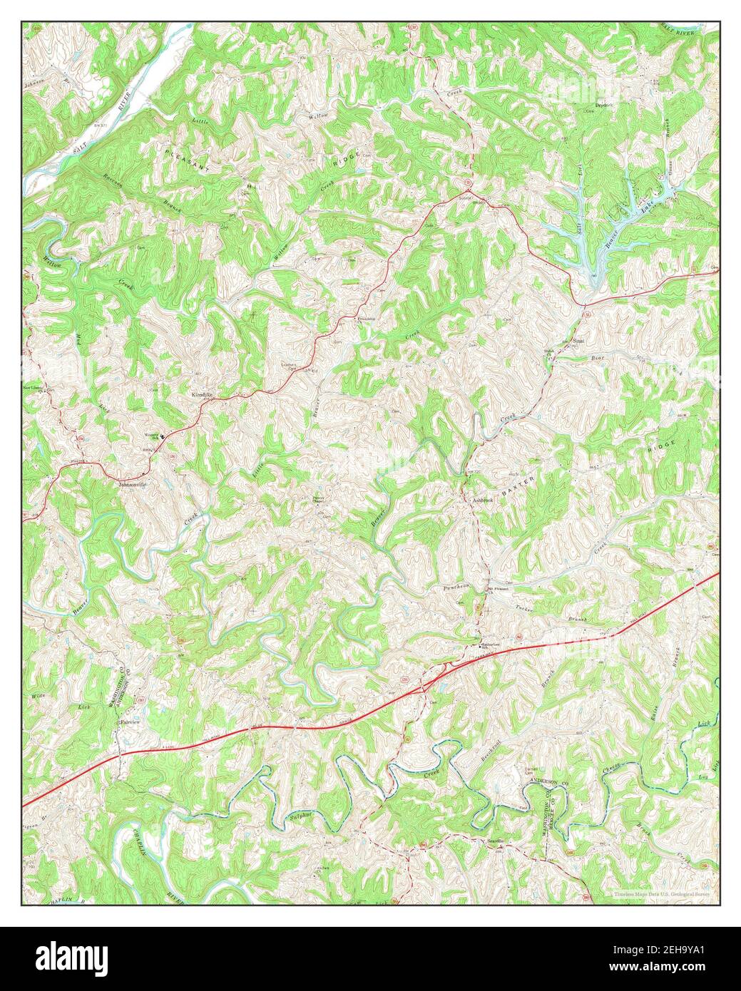 Ashbrook, Kentucky, map 1972, 1:24000, United States of America by ...