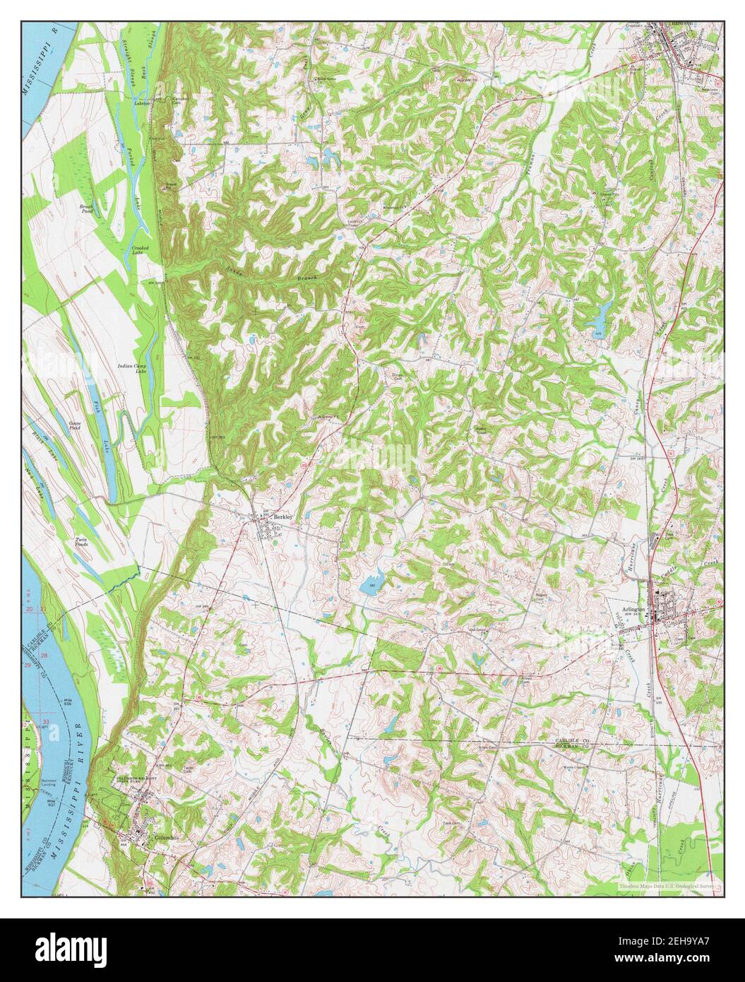 Arlington, Kentucky, map 1970, 1:24000, United States of America by ...