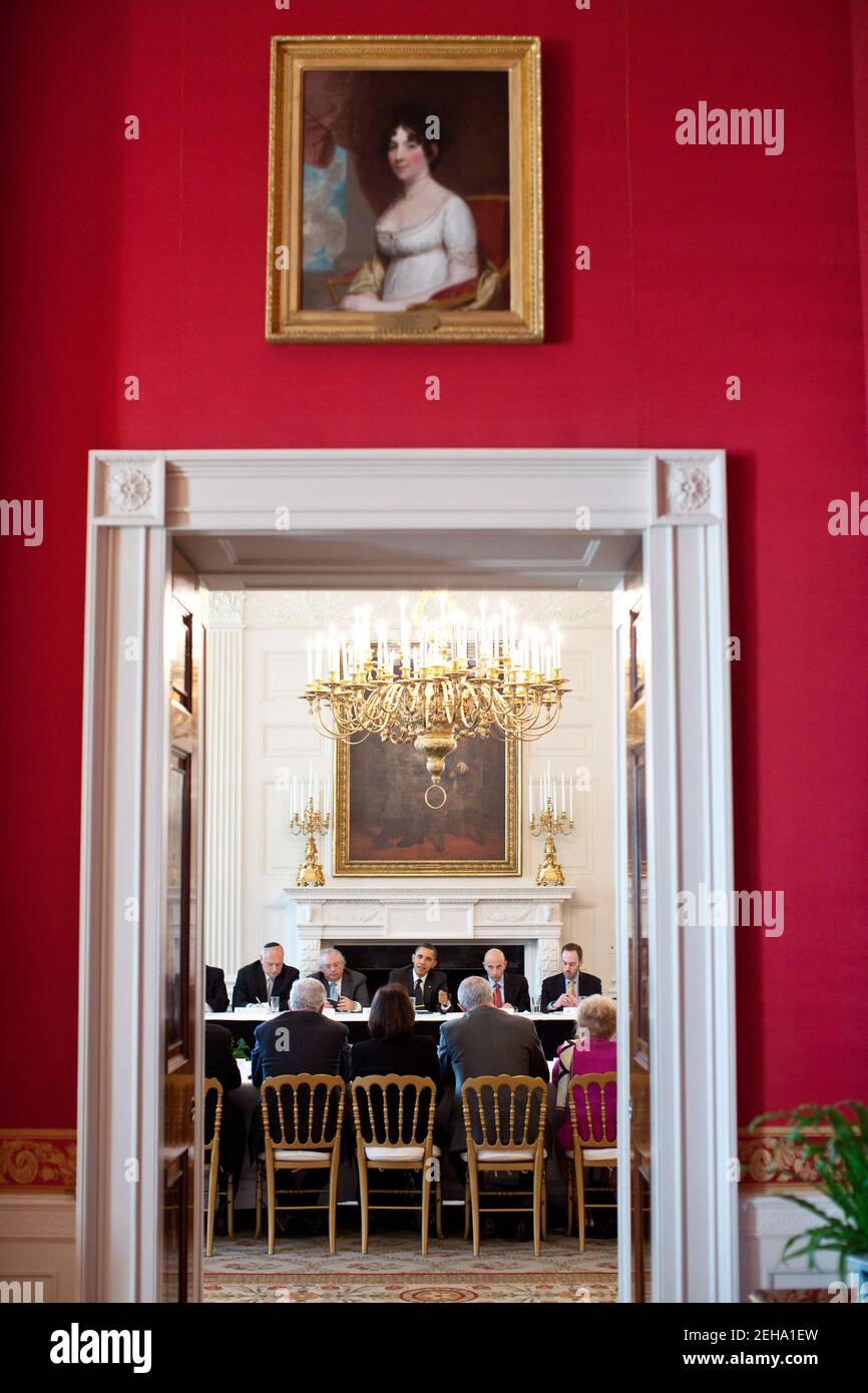 Red room white house dc hi-res stock photography and images - Alamy