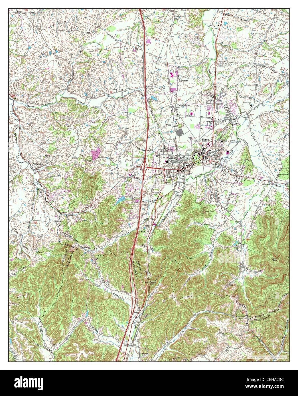 Berea, Kentucky, map 1970, 1:24000, United States of America by ...