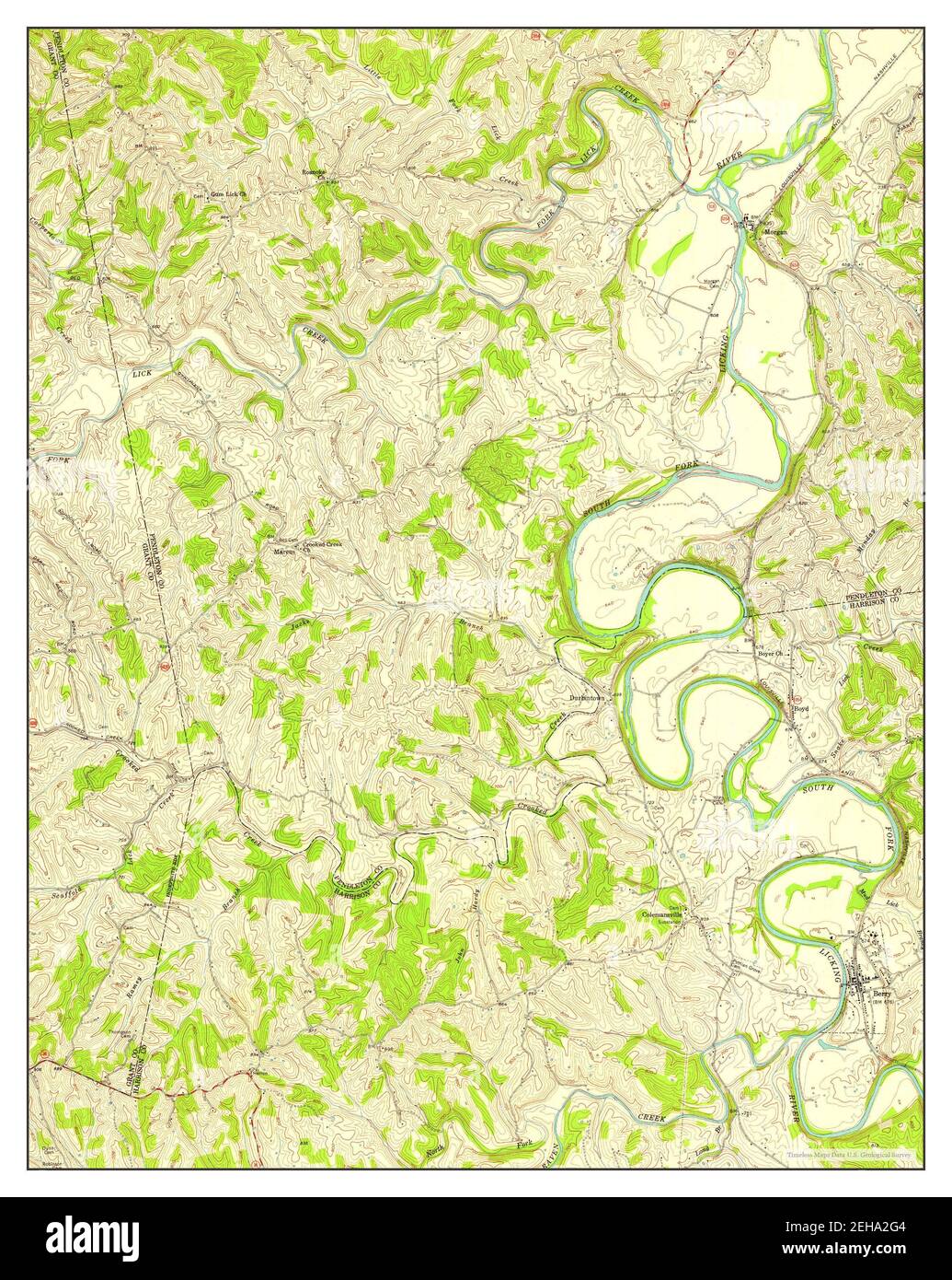 Berry, Kentucky, map 1953, 1:24000, United States of America by ...