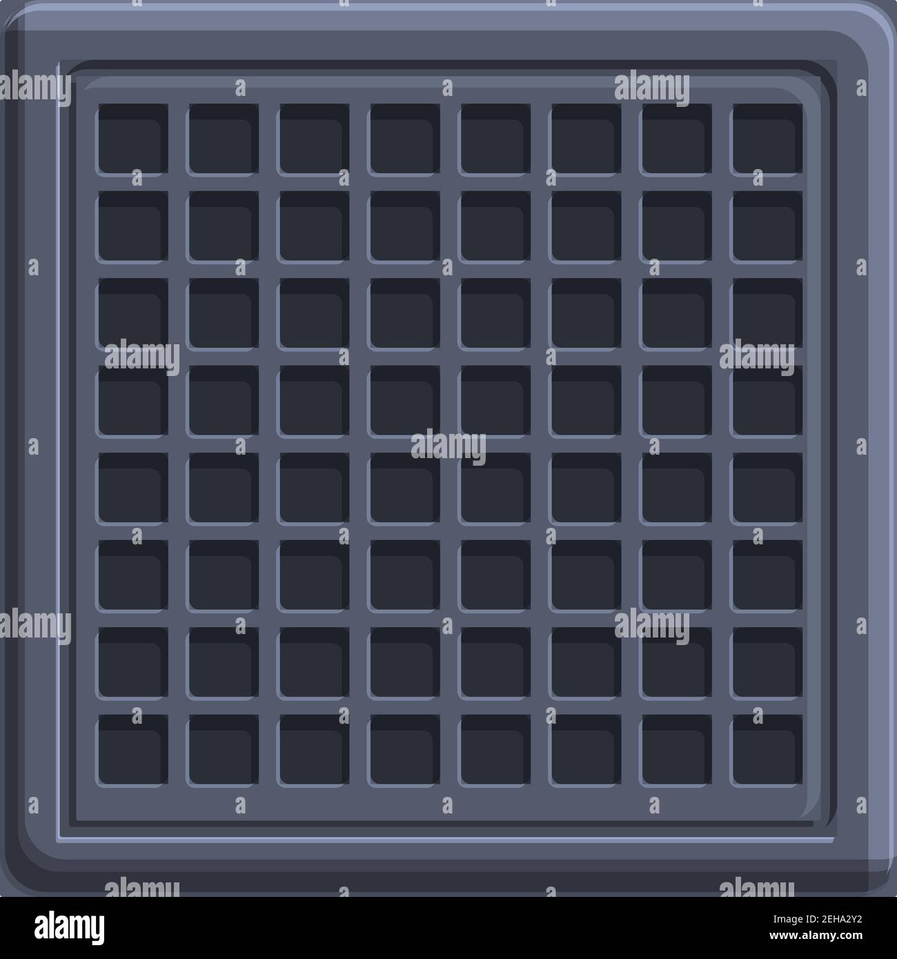 Square manhole icon. Cartoon of square manhole vector icon for web ...