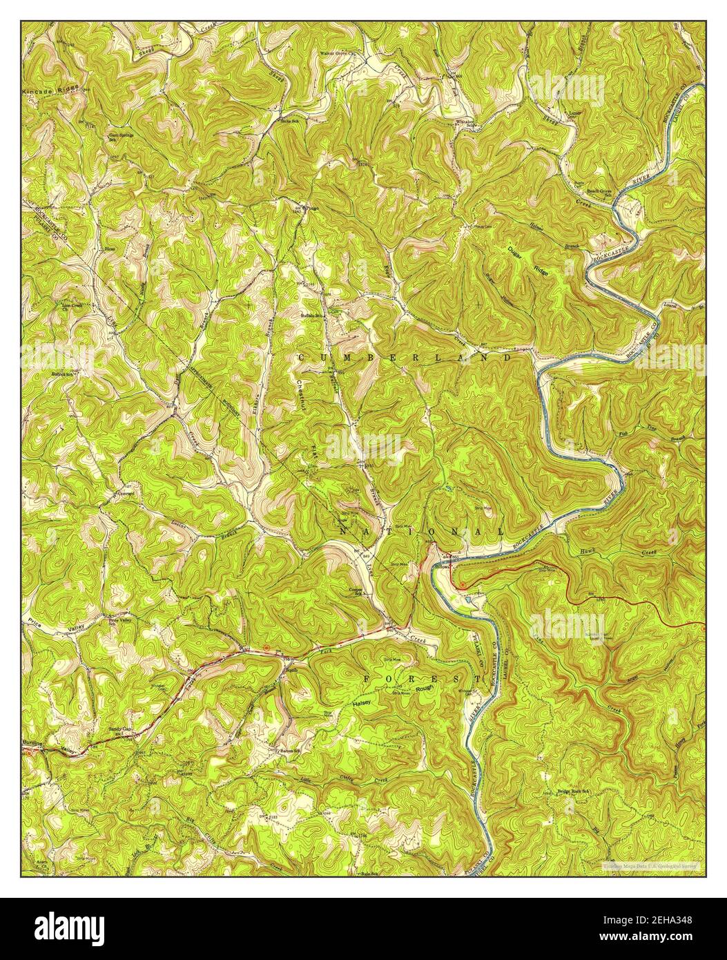 Billows, Kentucky, map 1952, 1:24000, United States of America by ...