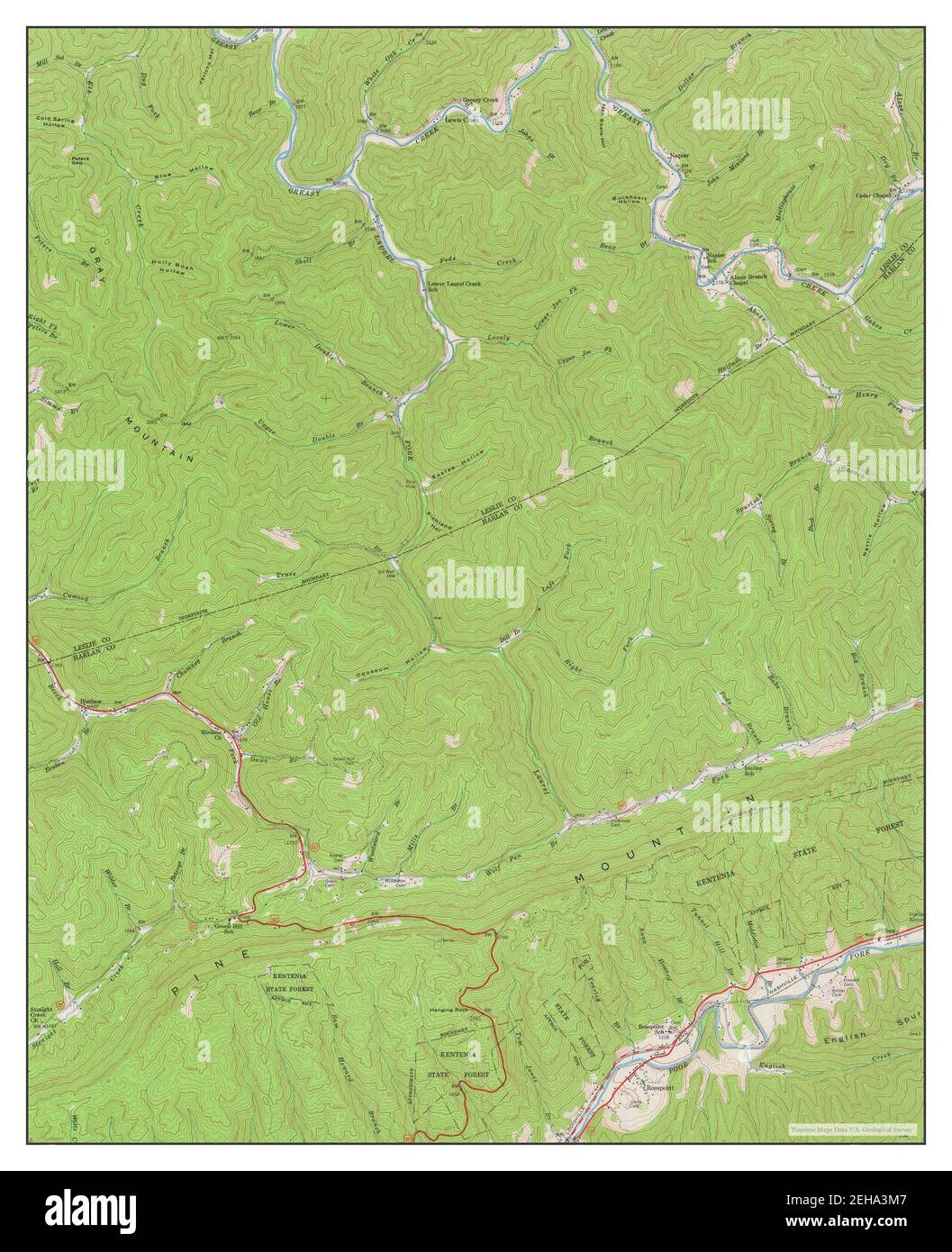 Bledsoe, Kentucky, map 1954, 1:24000, United States of America by ...