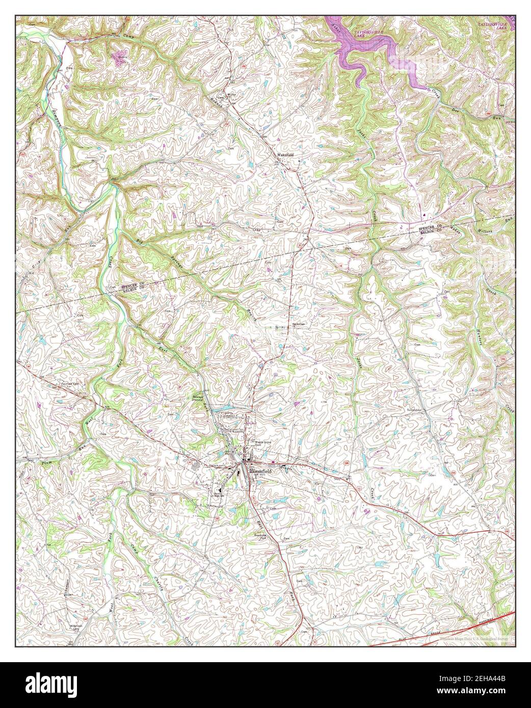 Bloomfield, Kentucky, map 1972, 1:24000, United States of America by ...
