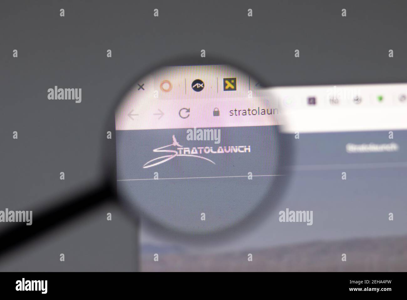 New York, USA - 15 February 2021: Stratolaunch Systems website in ...