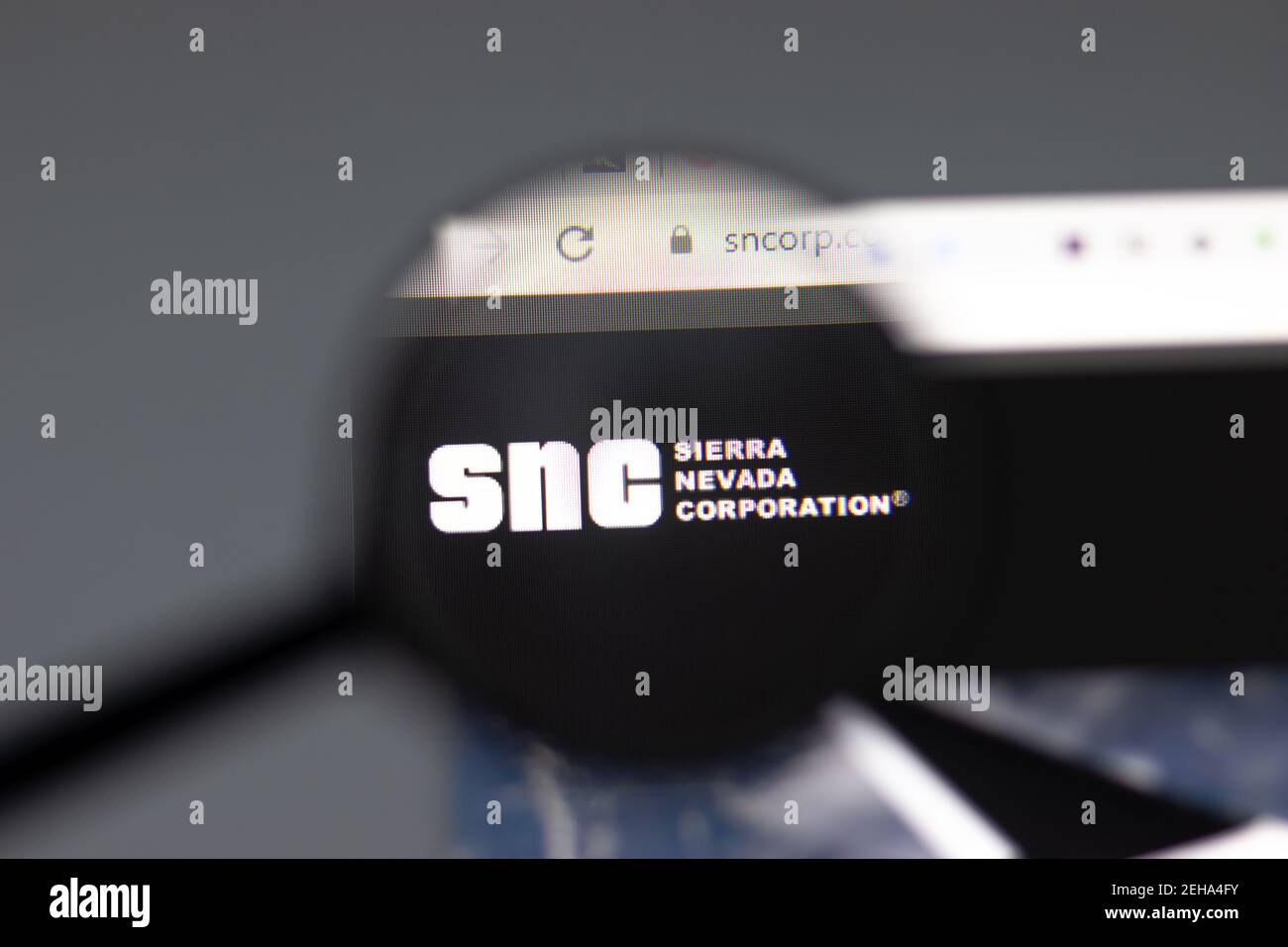 New York, USA - 15 February 2021: SNC Sierra Nevada Corporation website ...