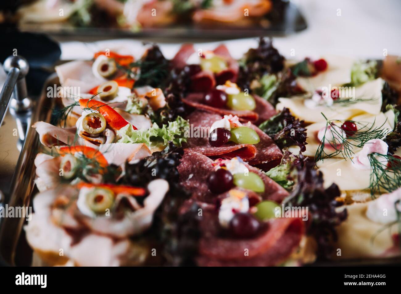 Cold meat slices plate hi-res stock photography and images - Alamy