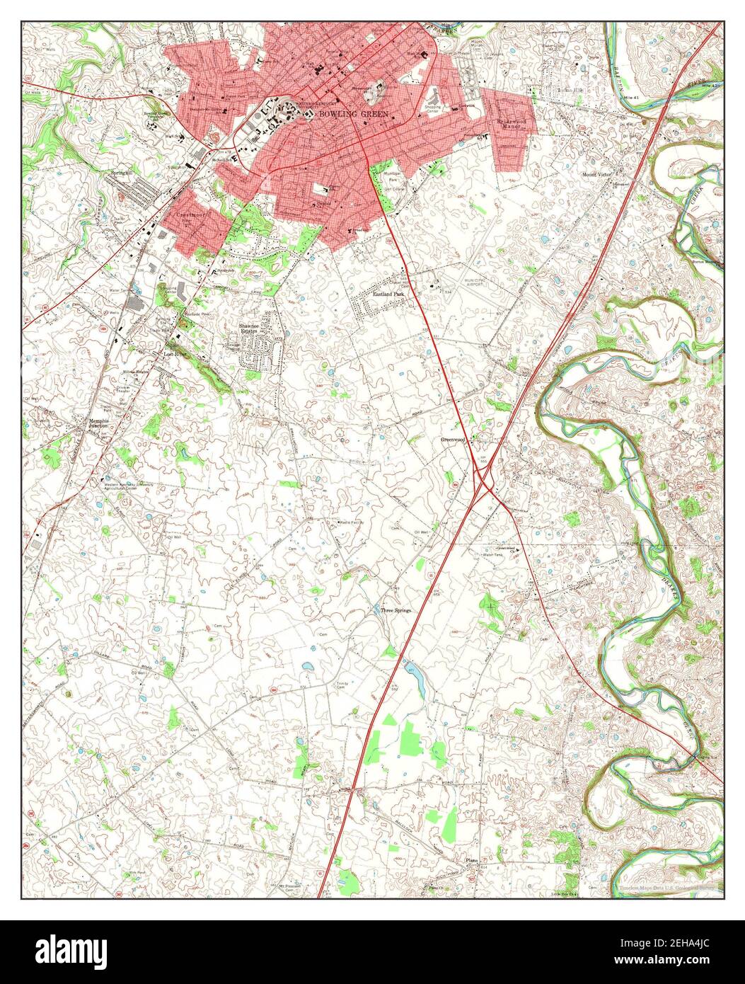 Bowling green kentucky map hi-res stock photography and images - Alamy