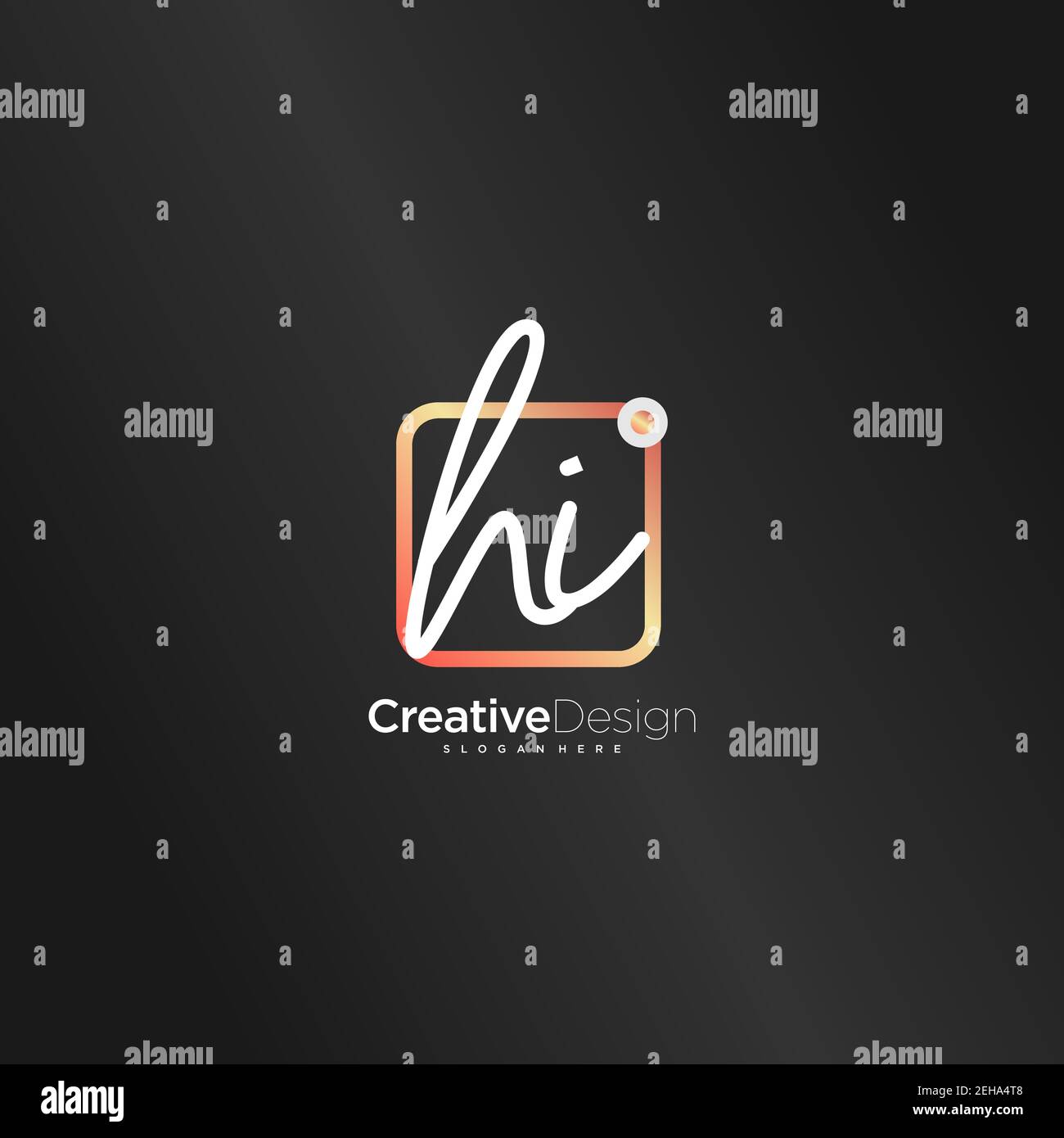 Letter box hi Stock Vector Images - Alamy