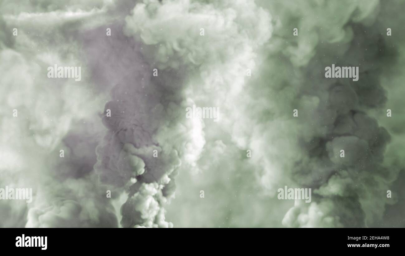 cg industrial 3D rendering, heavy bright smoking backdrop Stock Photo ...