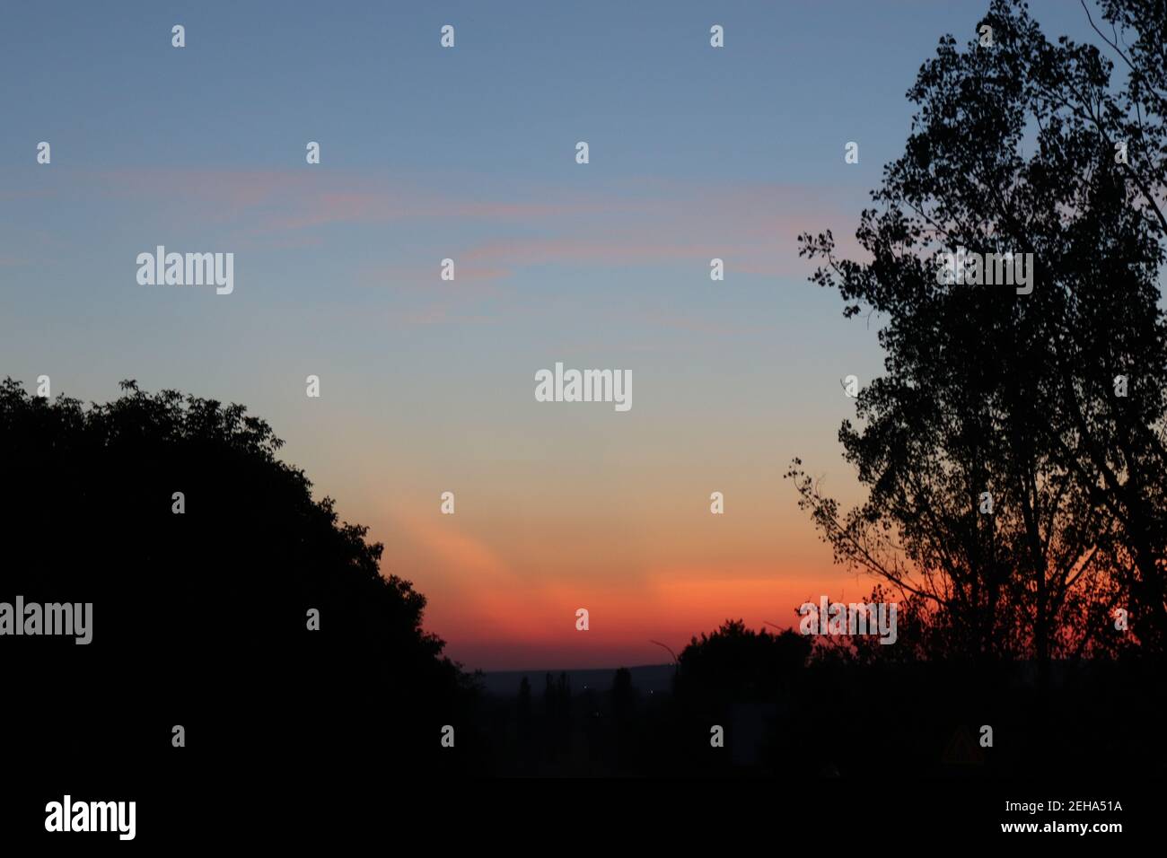 sky gloomy sunset, natural phenomena Stock Photo - Alamy