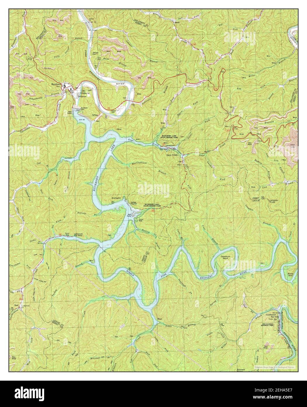 Buckhorn, Kentucky, map 1979, 1:24000, United States of America by ...
