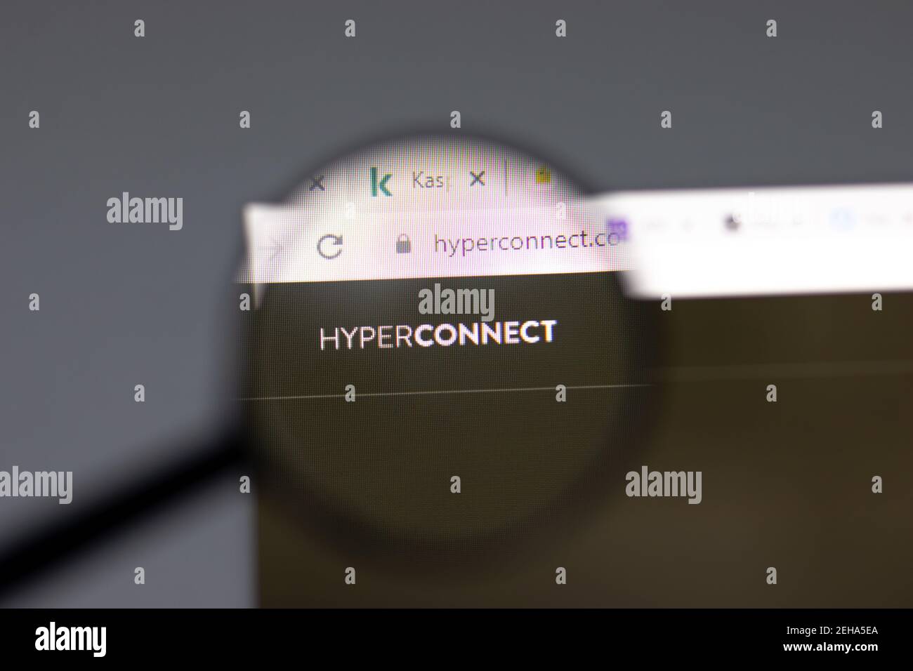 New York, USA - 15 February 2021: Hyperconnect website in browser with ...