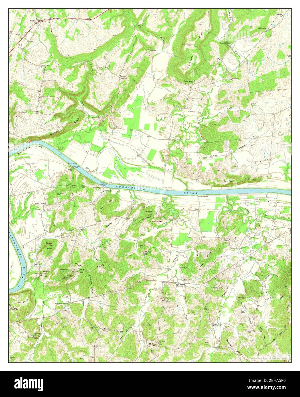 Burna, Kentucky, map 1954, 1:24000, United States of America by ...
