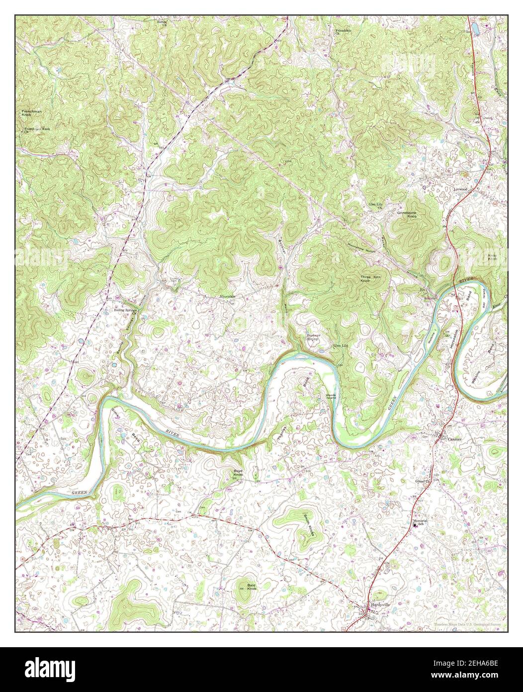 Canmer, Kentucky, map 1953, 1:24000, United States of America by ...