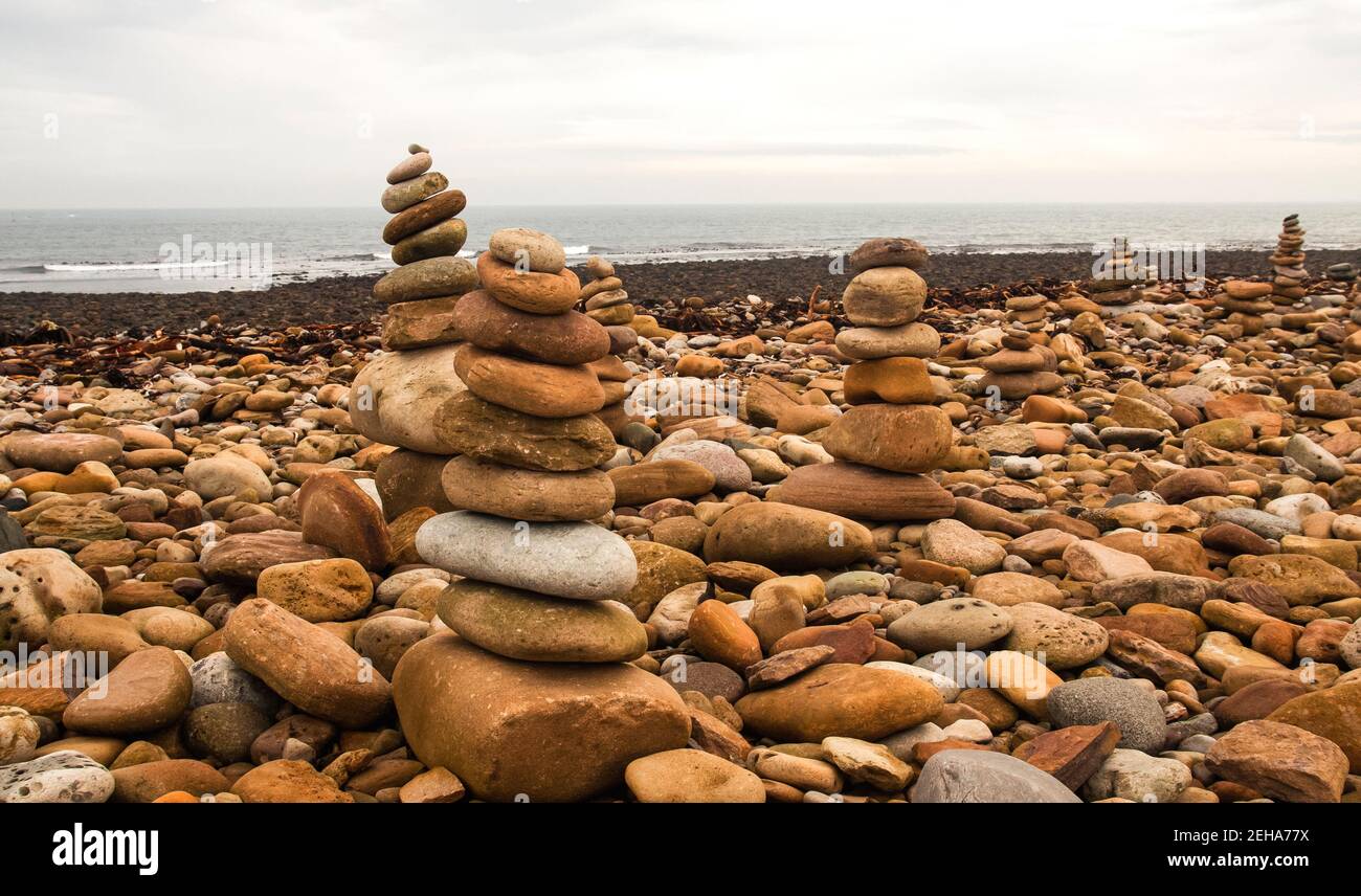 Northumberland UK.Pillars of Stone Stock Photo - Alamy