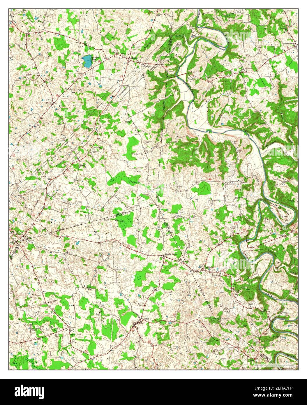 Center, Kentucky, map 1961, 1:24000, United States of America by ...