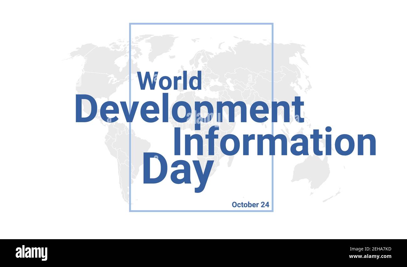 World Development Information Day international holiday card. October ...