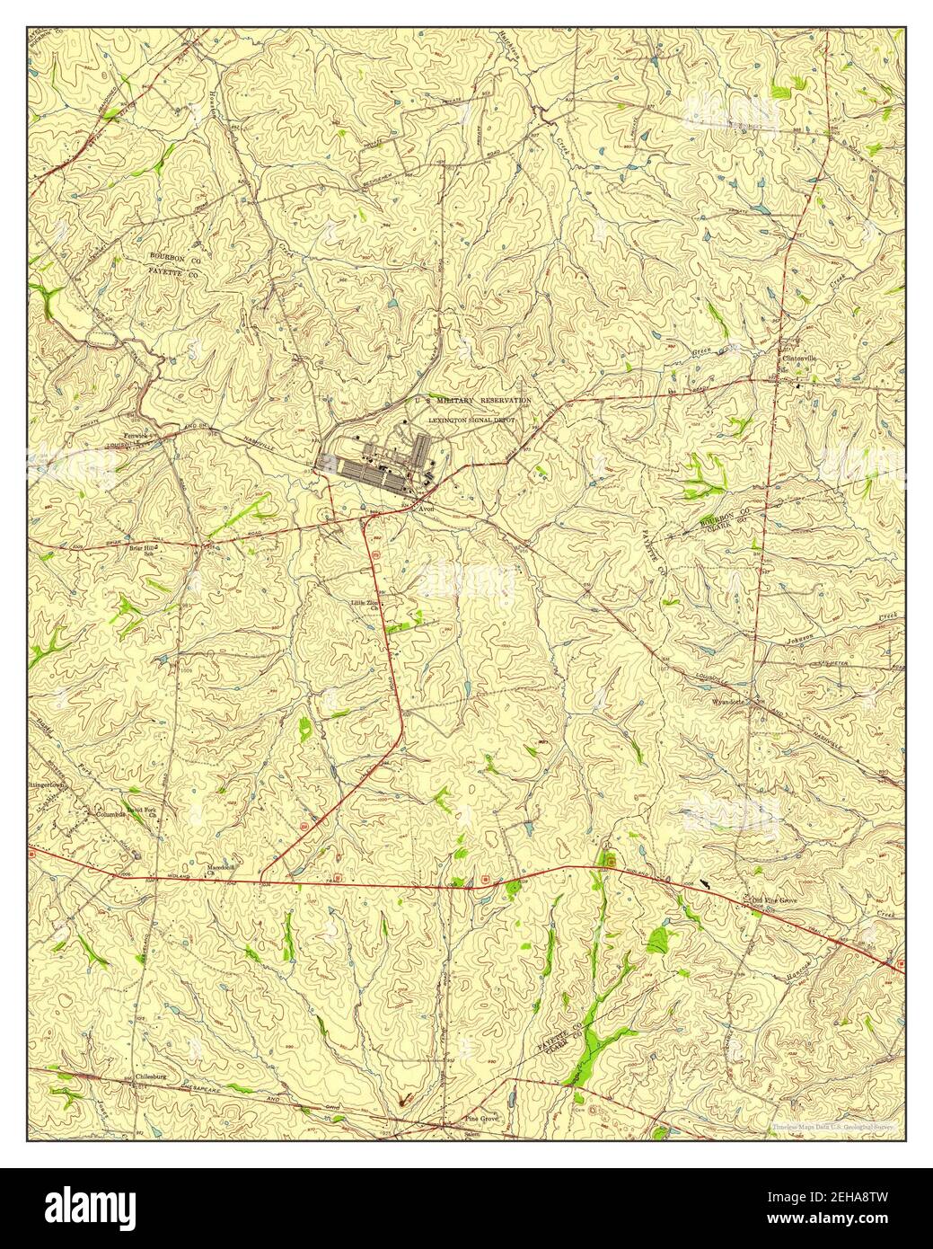 Clintonville, Kentucky, map 1952, 1:24000, United States of America by ...