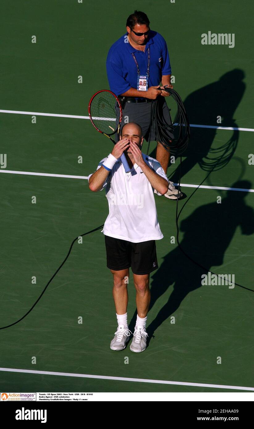 2002 us open agassi hi-res stock photography and images - Alamy