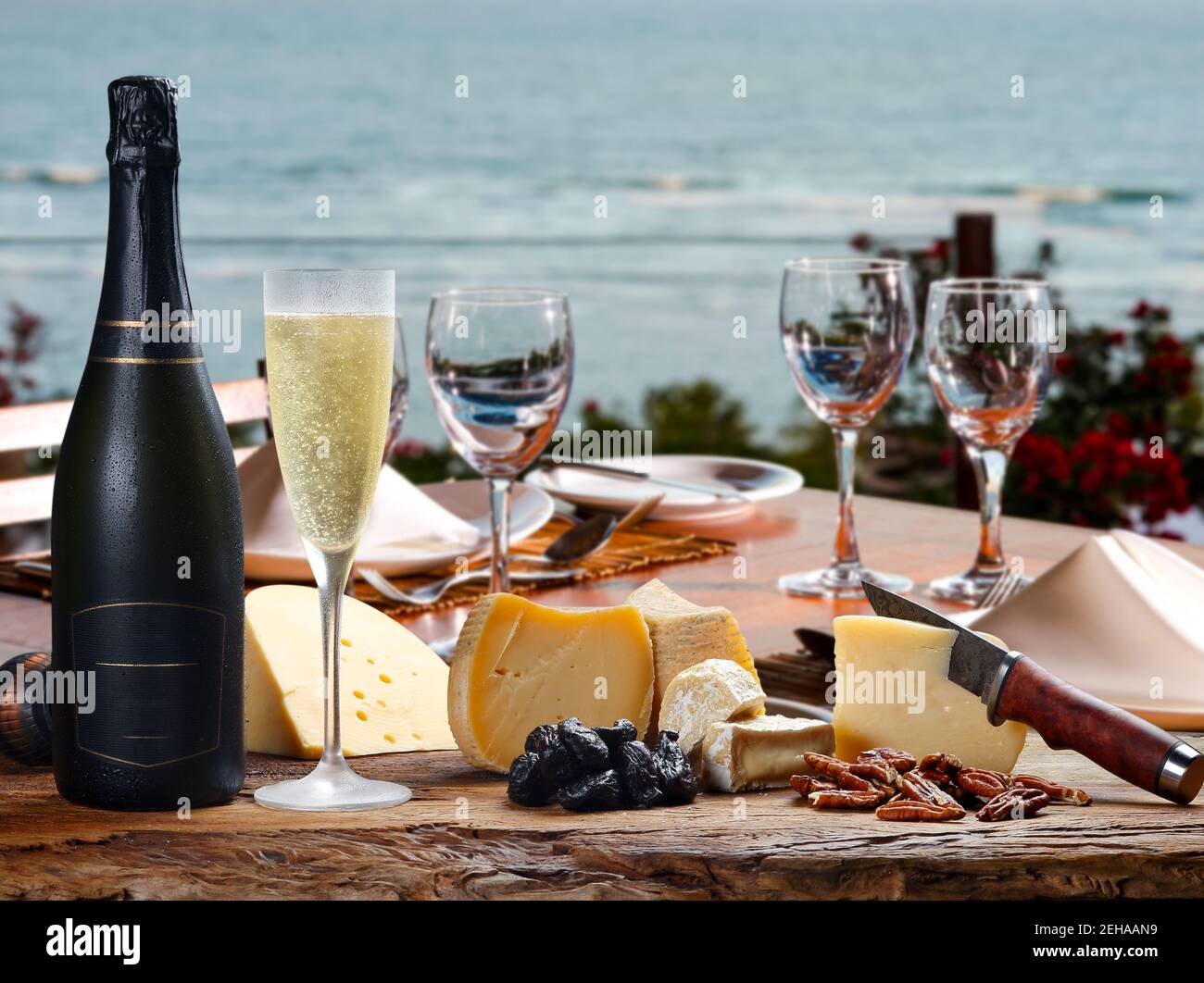 Champagne cheese plate on hi-res stock photography and images - Alamy
