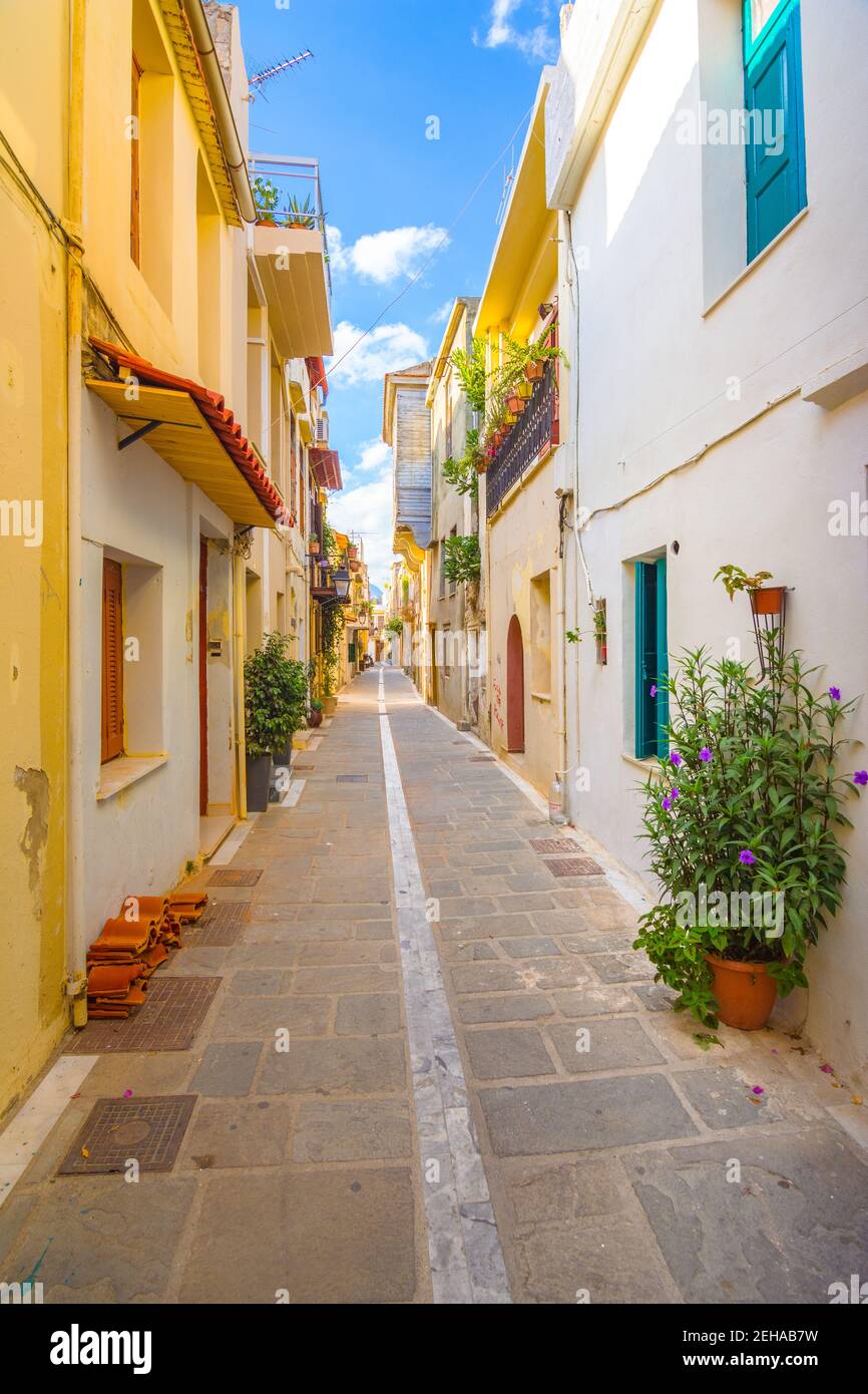 Old town of Rethymno, Crete, Greece Stock Photo - Alamy