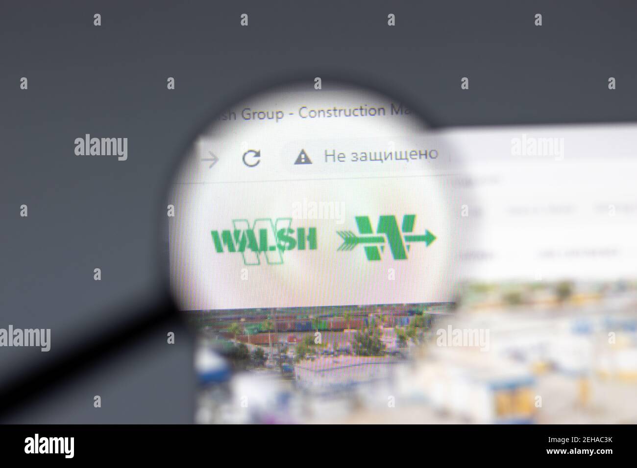 New York, USA - 15 February 2021: The Walsh Group website in browser ...