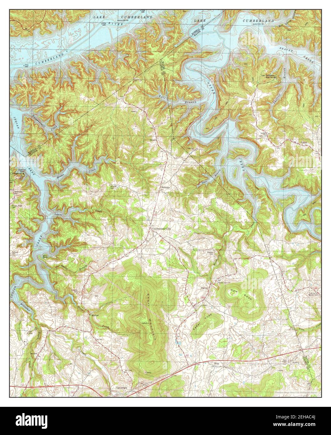 Cumberland City, Kentucky, map 1978, 1:24000, United States of America ...