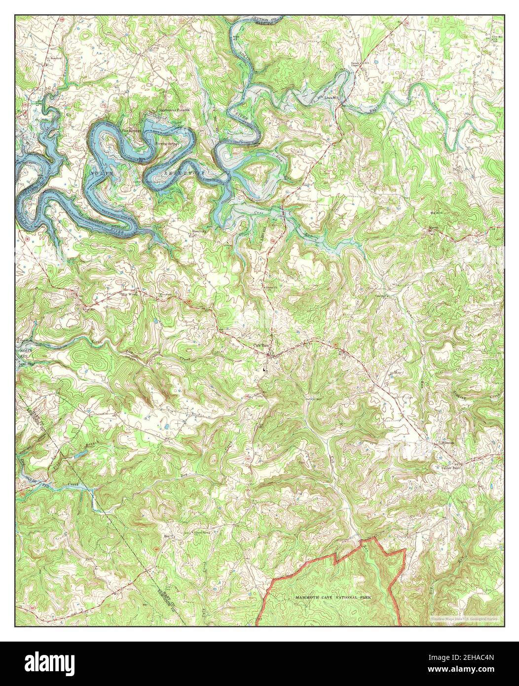 Cub Run, Kentucky, map 1966, 1:24000, United States of America by ...