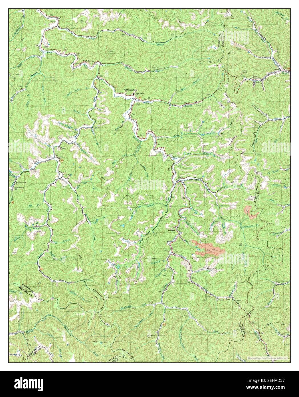 David, Kentucky, map 1992, 1:24000, United States of America by ...