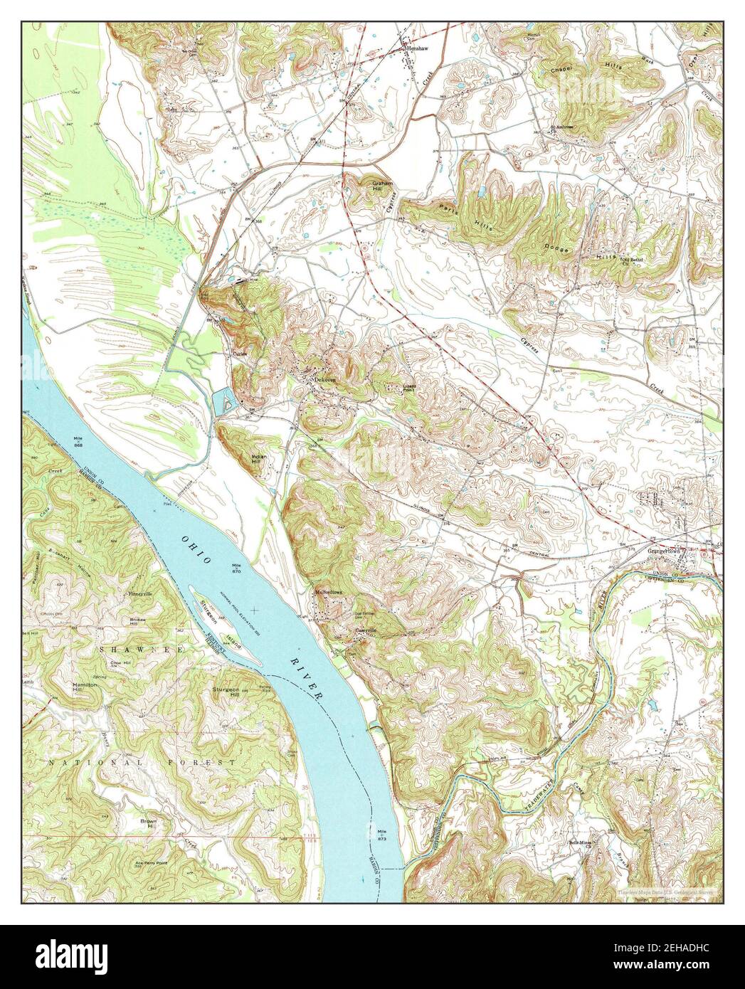 Dekoven, Kentucky, map 1959, 1:24000, United States of America by ...