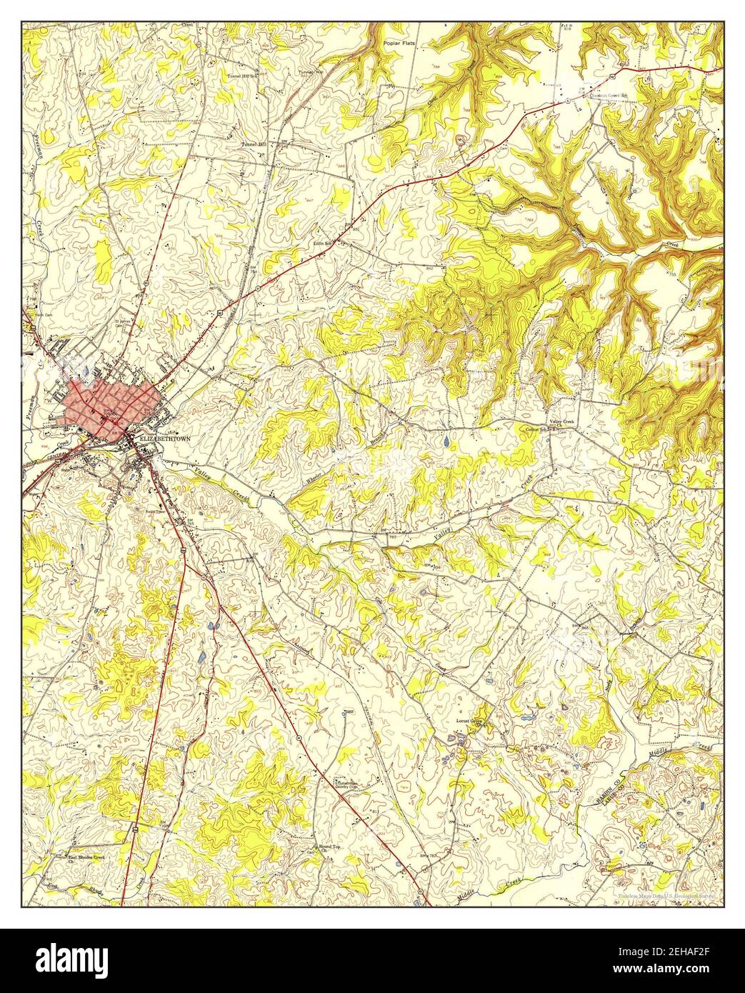 Map Of Elizabethtown High Resolution Stock Photography and Images - Alamy