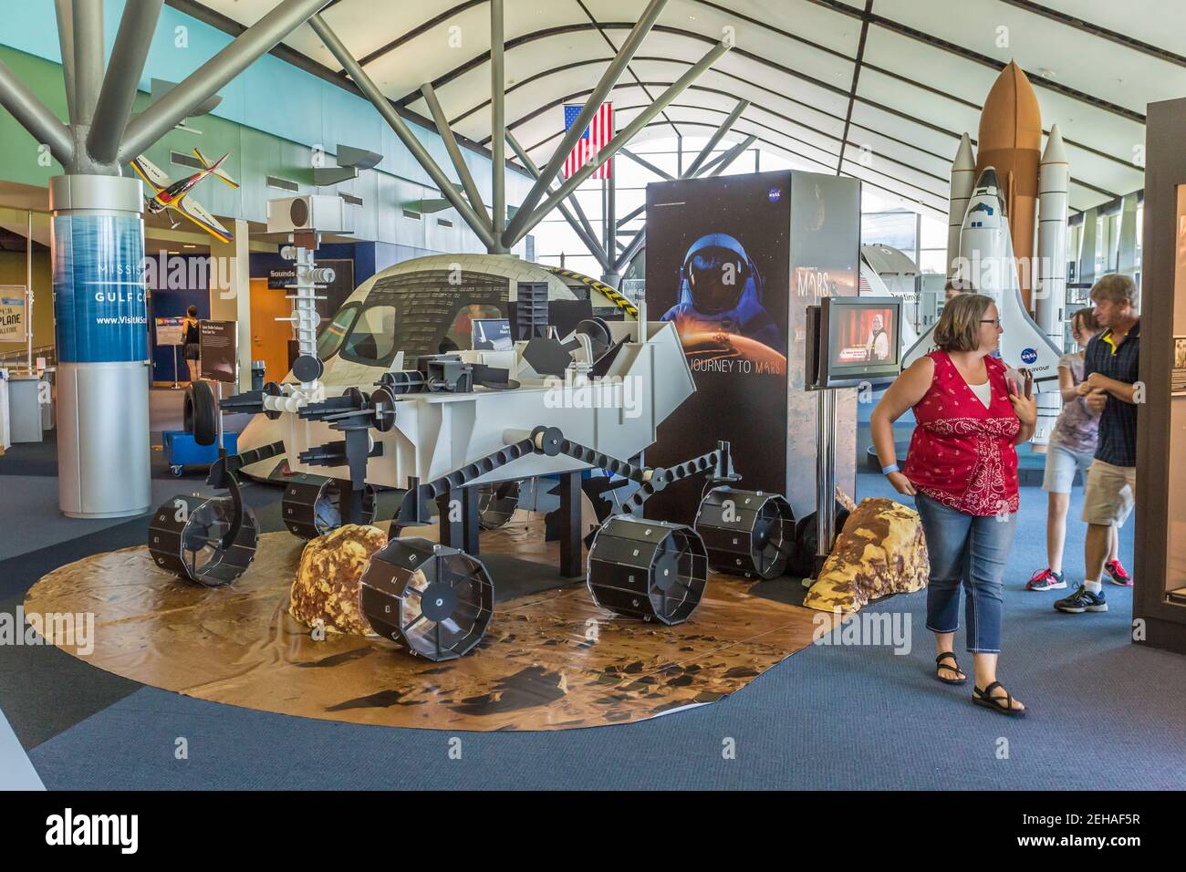 Concept Mars rover vehicle exhibit inside the Infinity Science Center ...