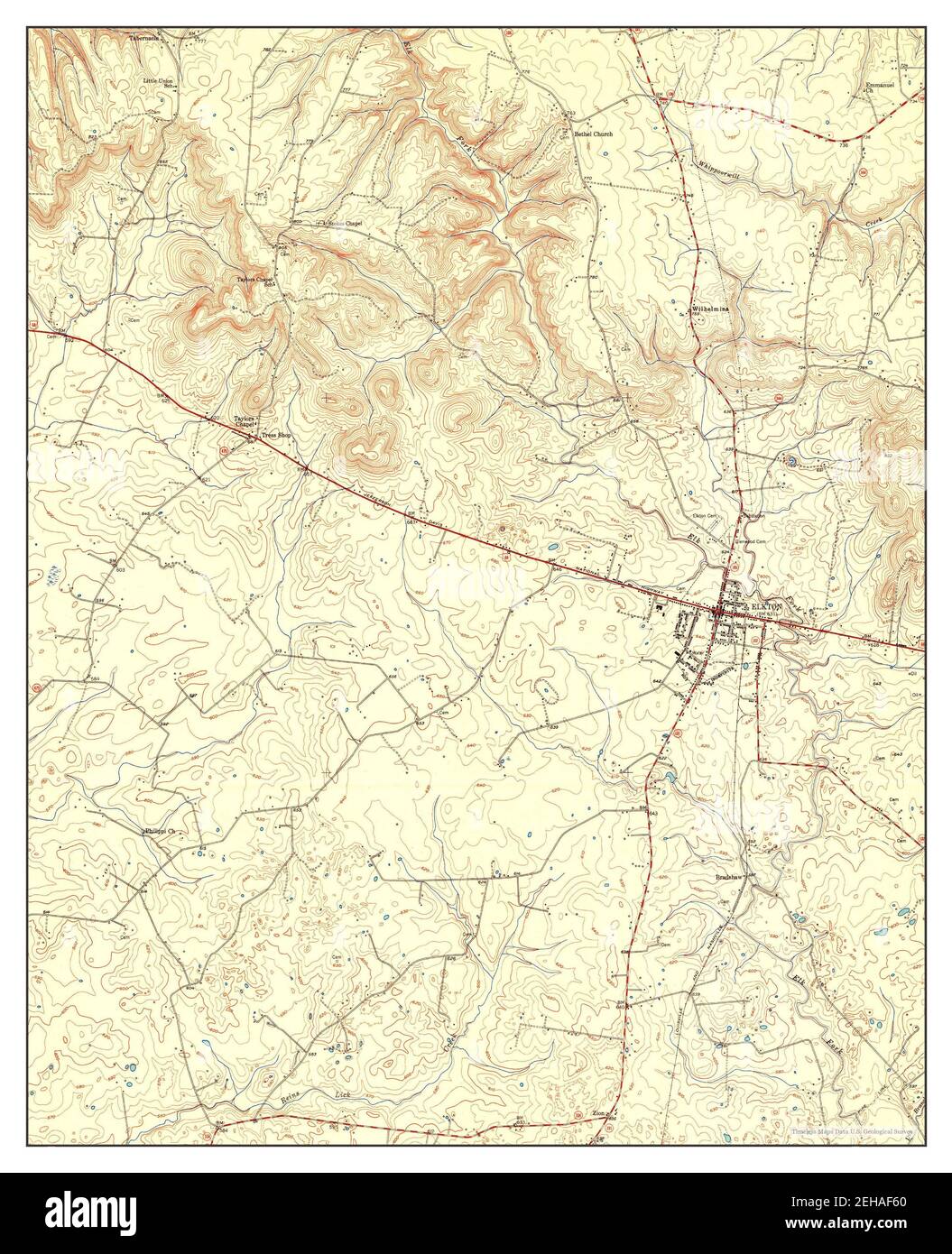 Elkton, Kentucky, map 1951, 1:24000, United States of America by ...