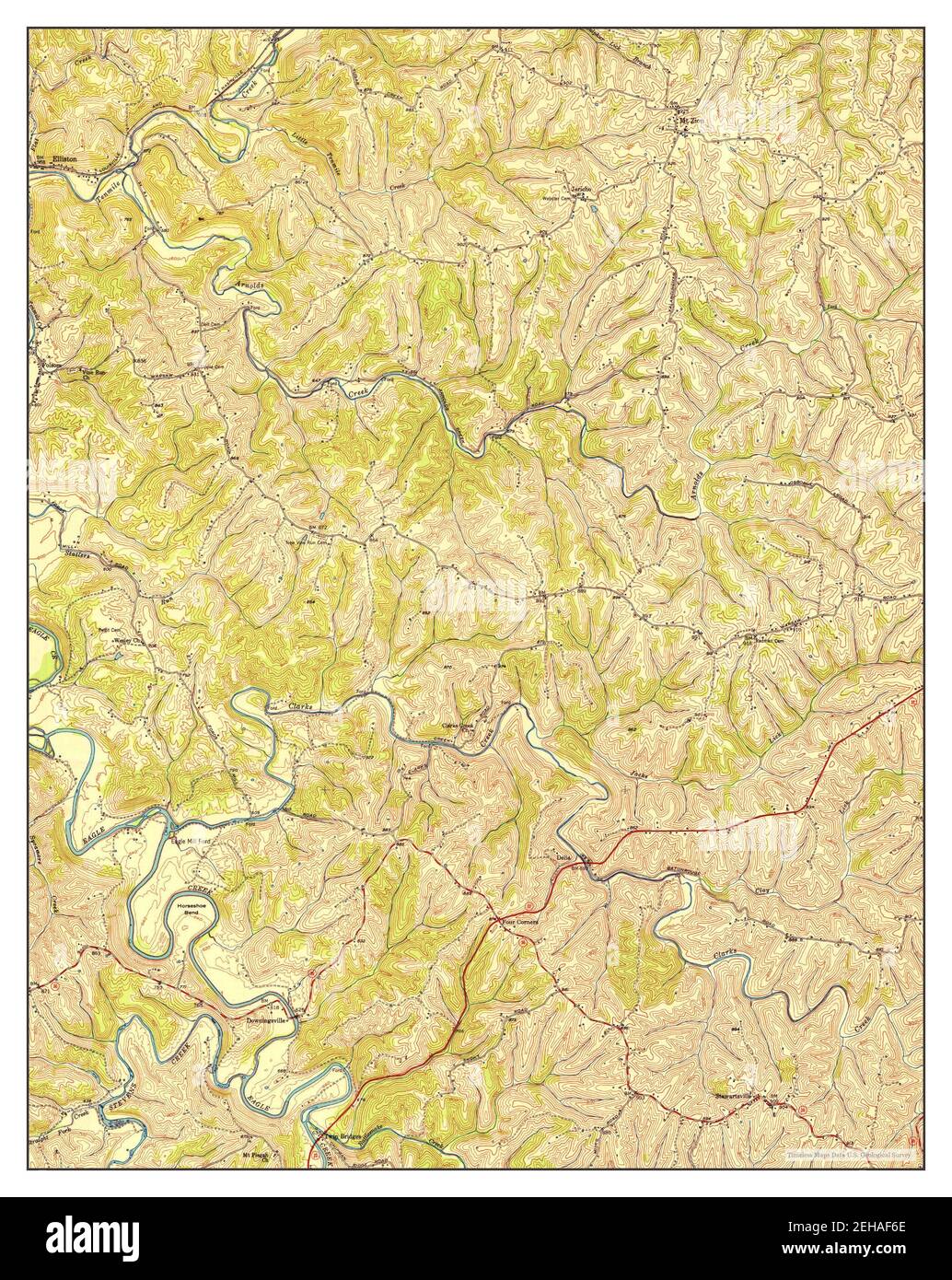 1950 road map hi-res stock photography and images - Alamy