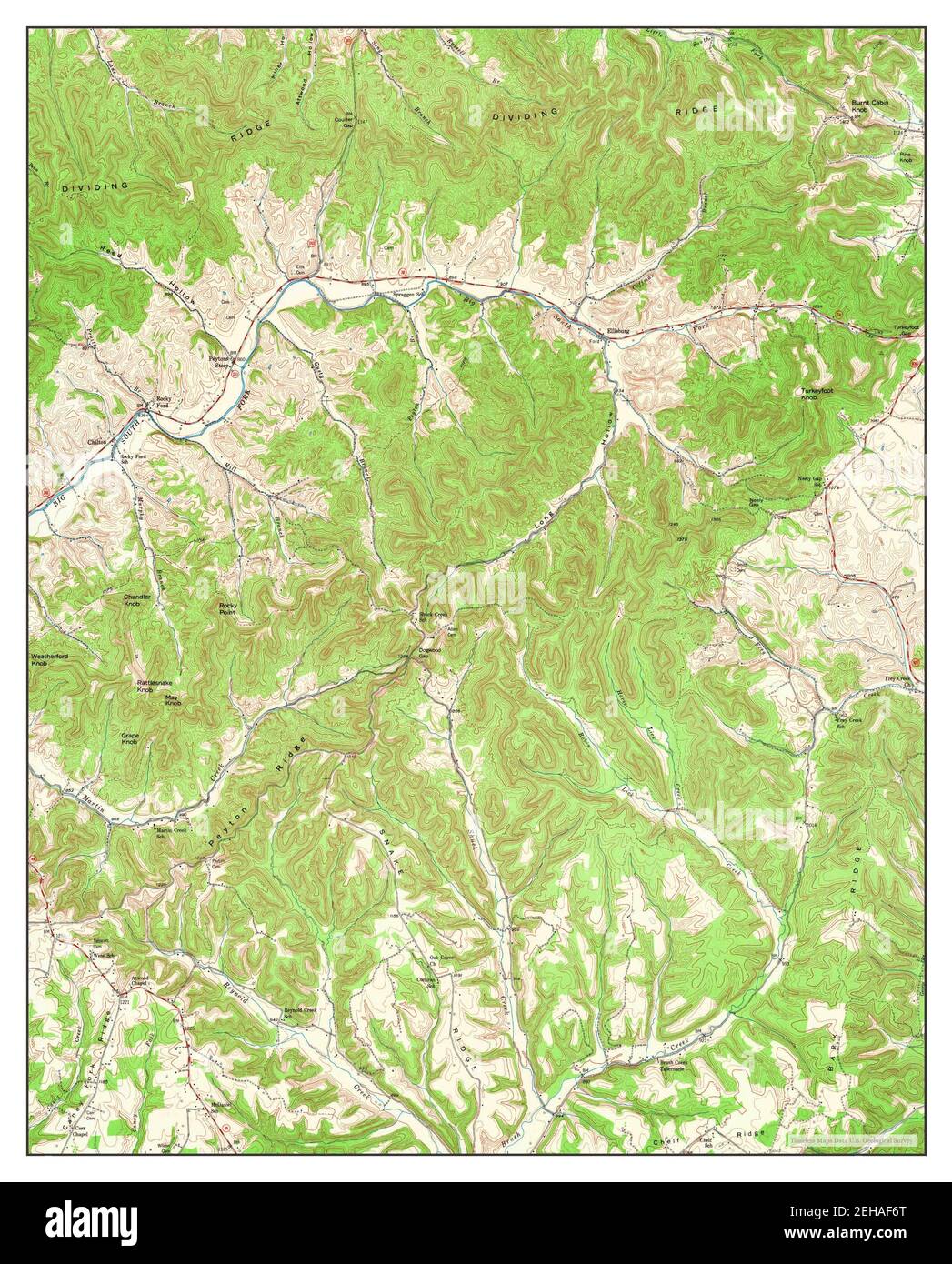 Ellisburg, Kentucky, map 1952, 1:24000, United States of America by ...