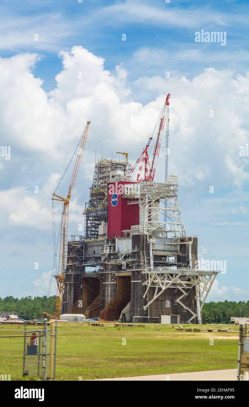 Rocket engine test stand at the John C. Stennis Space Center, in Hamock ...