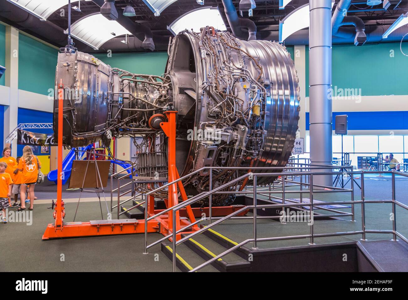 Rolls Royce Trent 1000 engine inside the Infinity Science Center ...